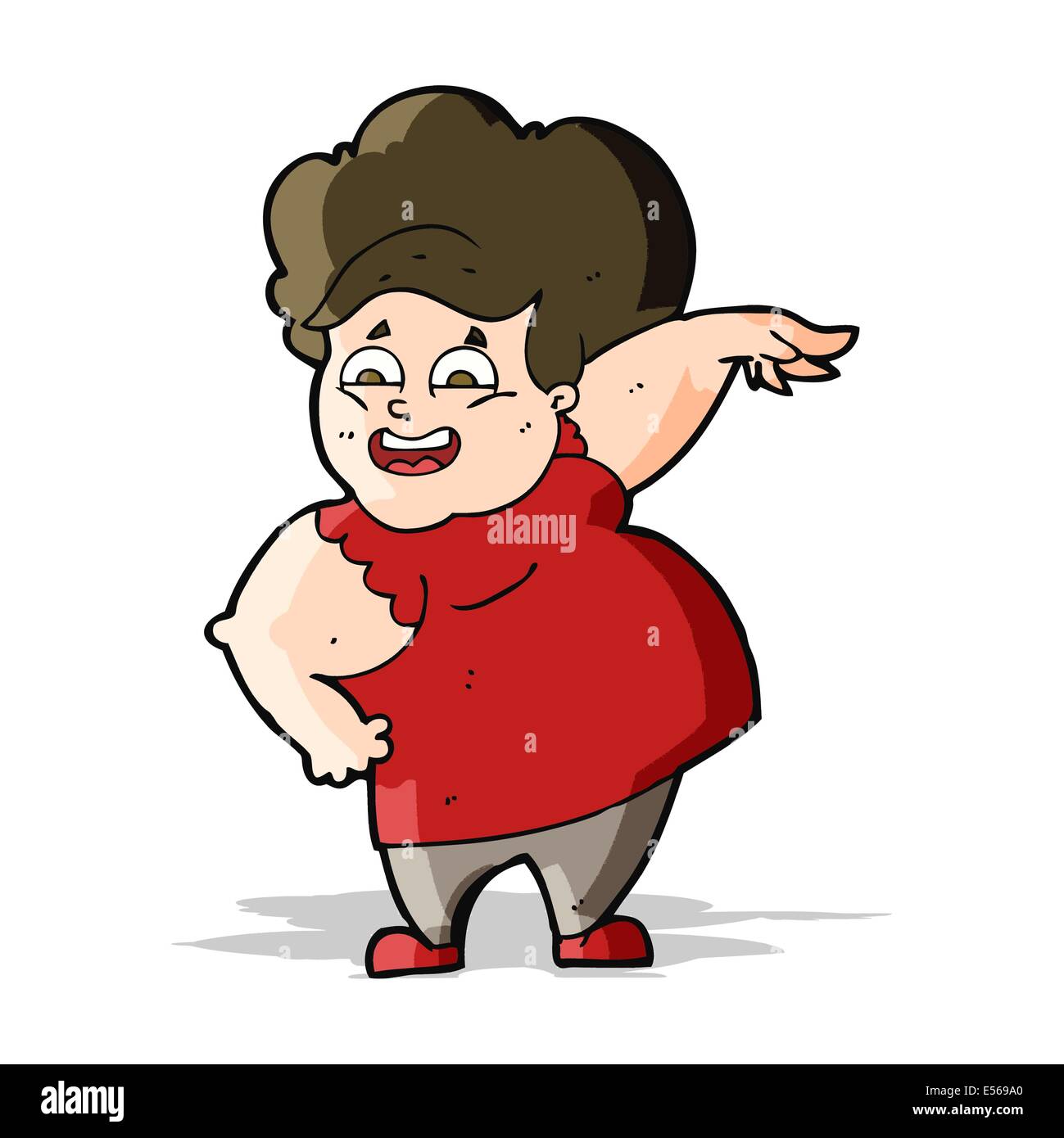 Overweight woman laughing Stock Vector Images - Alamy