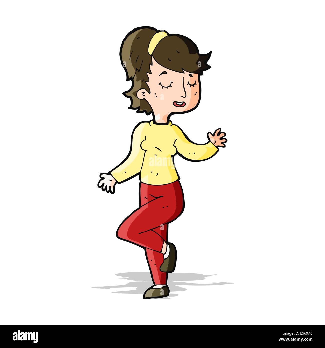 cartoon dancing woman Stock Vector Image & Art - Alamy