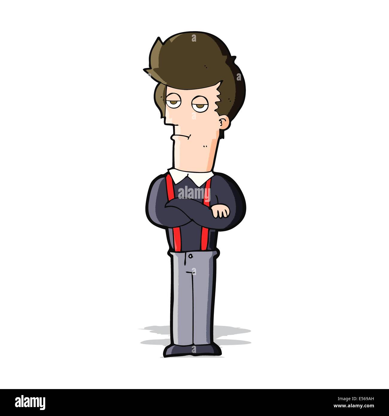 cartoon bored man Stock Vector Image & Art - Alamy