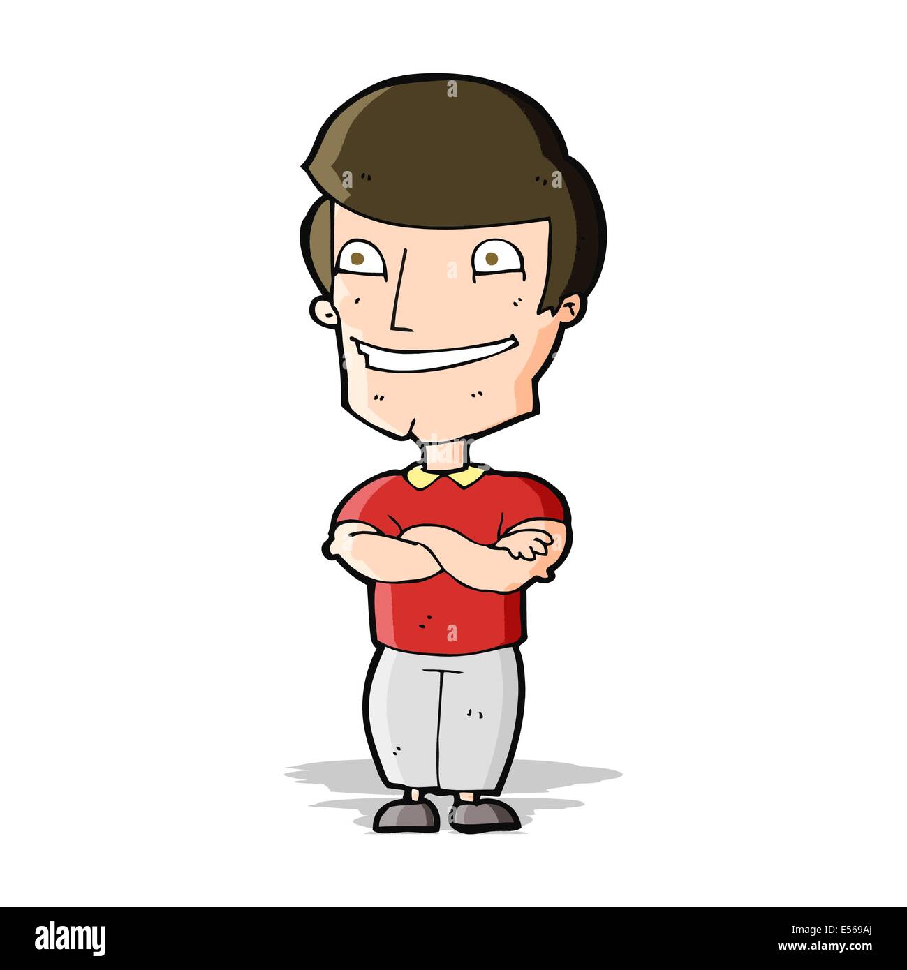 cartoon grinning man Stock Vector Image & Art - Alamy