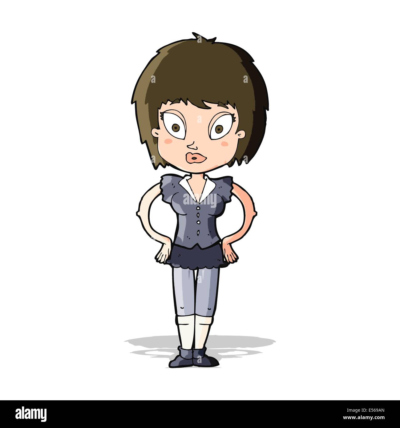 cartoon pretty girl Stock Vector Image & Art - Alamy