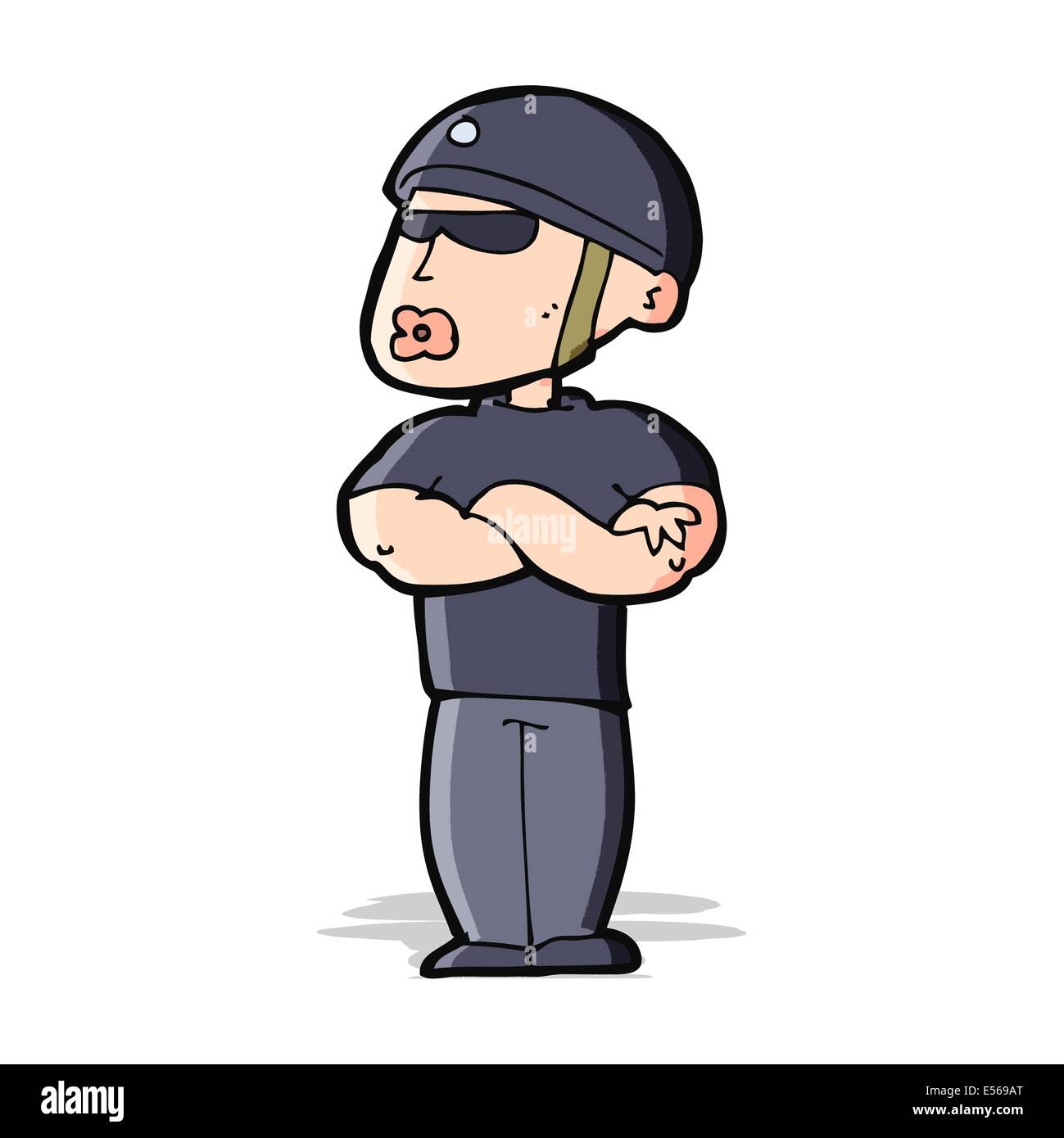 cartoon security guard Stock Vector Image & Art - Alamy