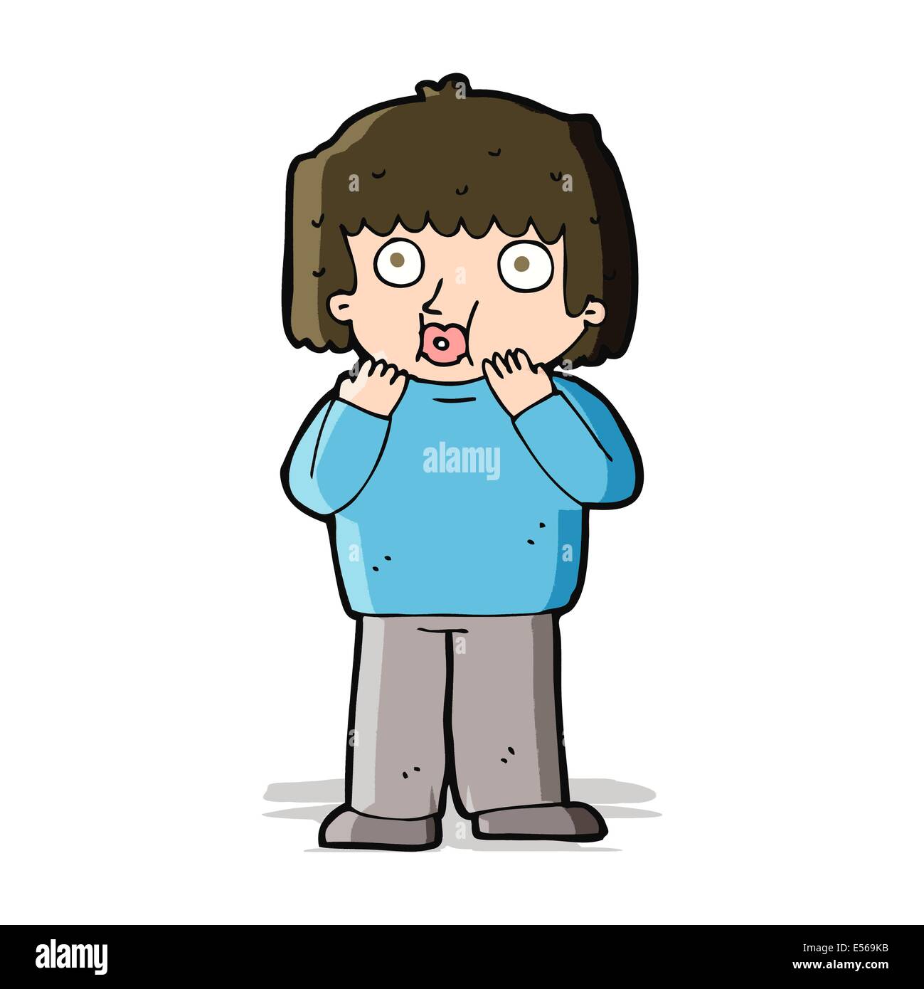 cartoon worried boy Stock Vector Image & Art - Alamy