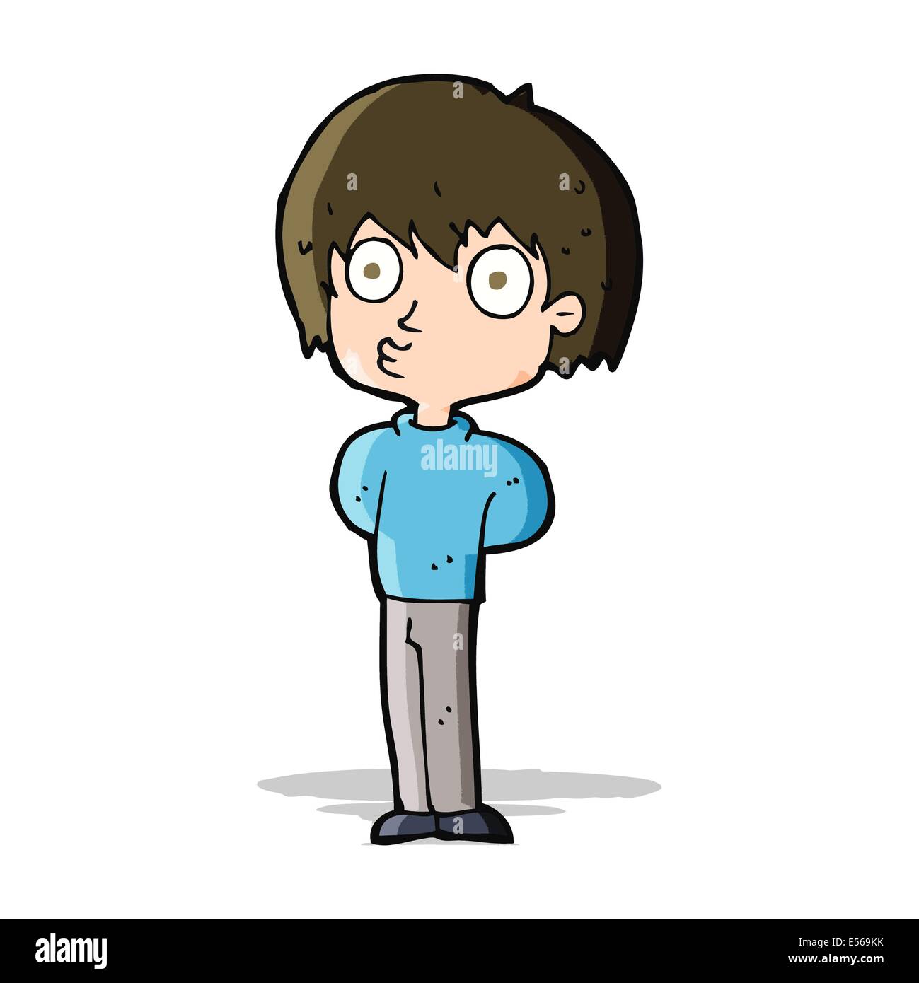 cartoon impressed boy Stock Vector Image & Art - Alamy