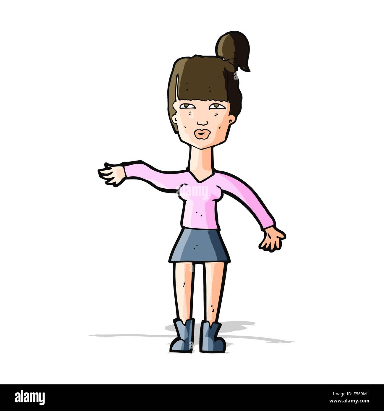 cartoon woman making dismissive gesture Stock Vector Image & Art - Alamy