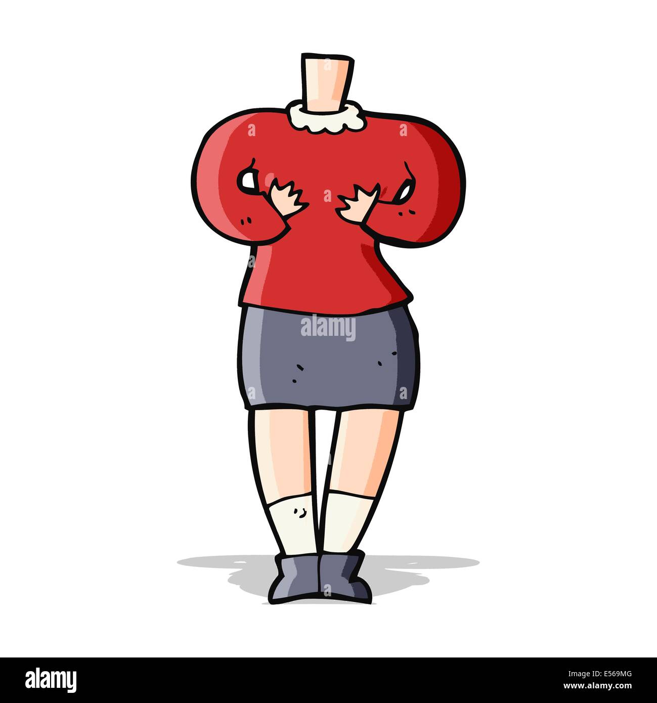 cartoon female body (add photos or mix and match cartoons Stock Vector ...