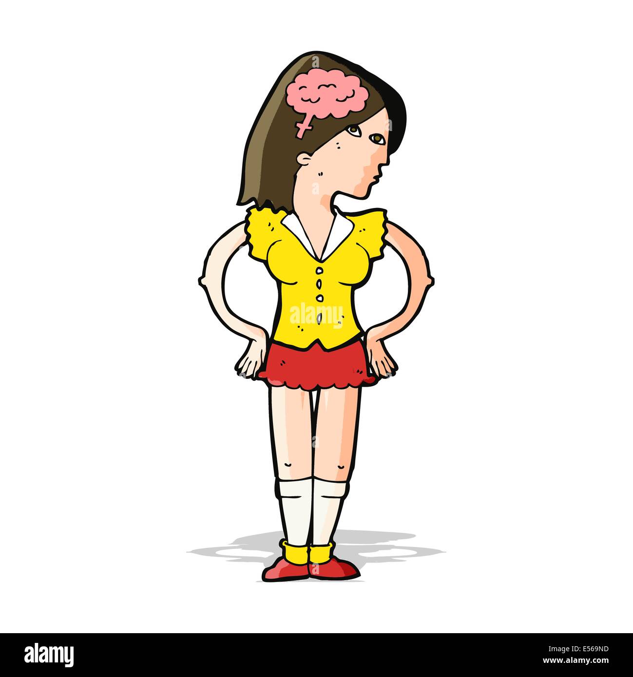 cartoon intelligent woman Stock Vector Image & Art - Alamy