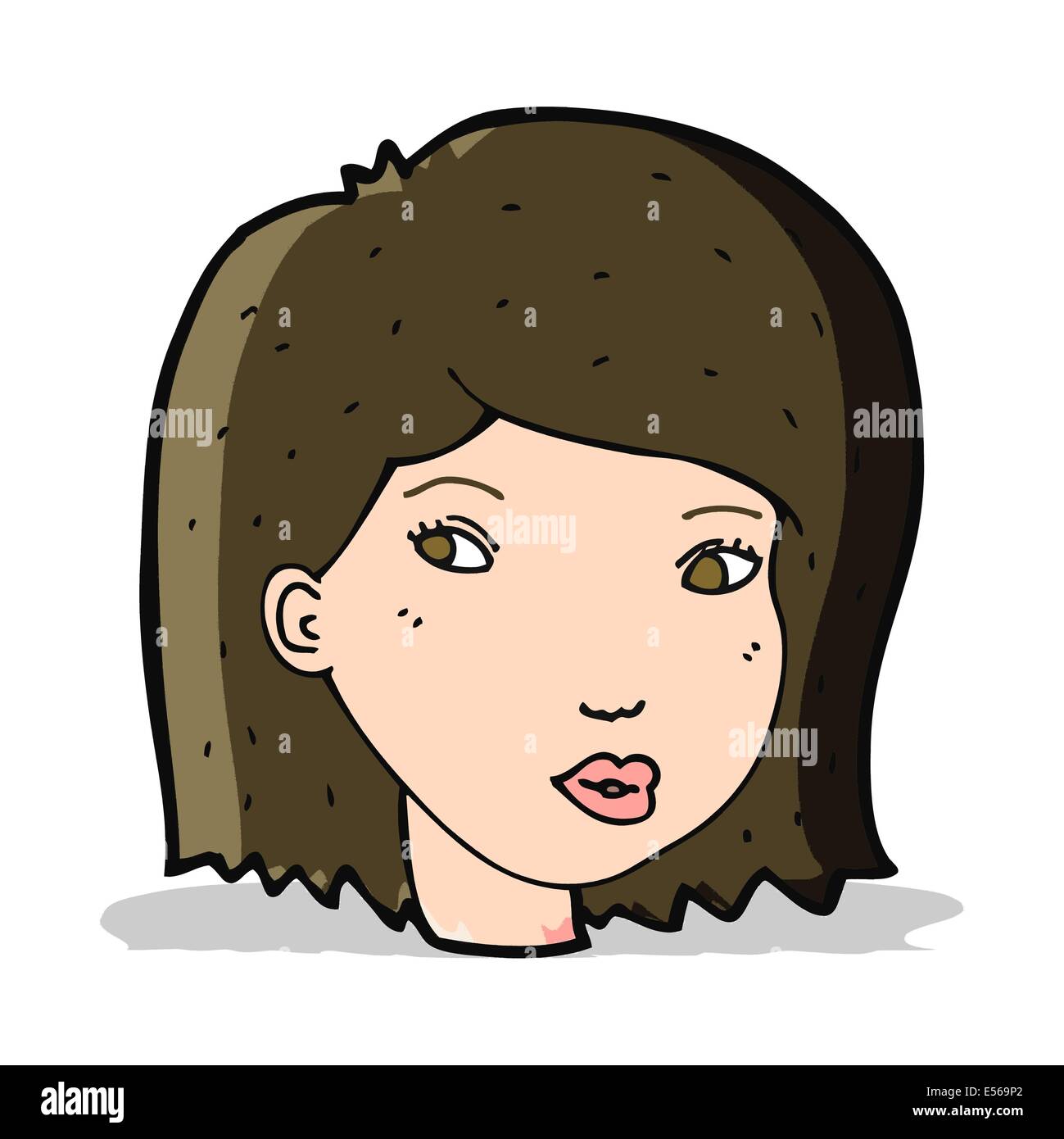 cartoon female face Stock Vector Image & Art - Alamy
