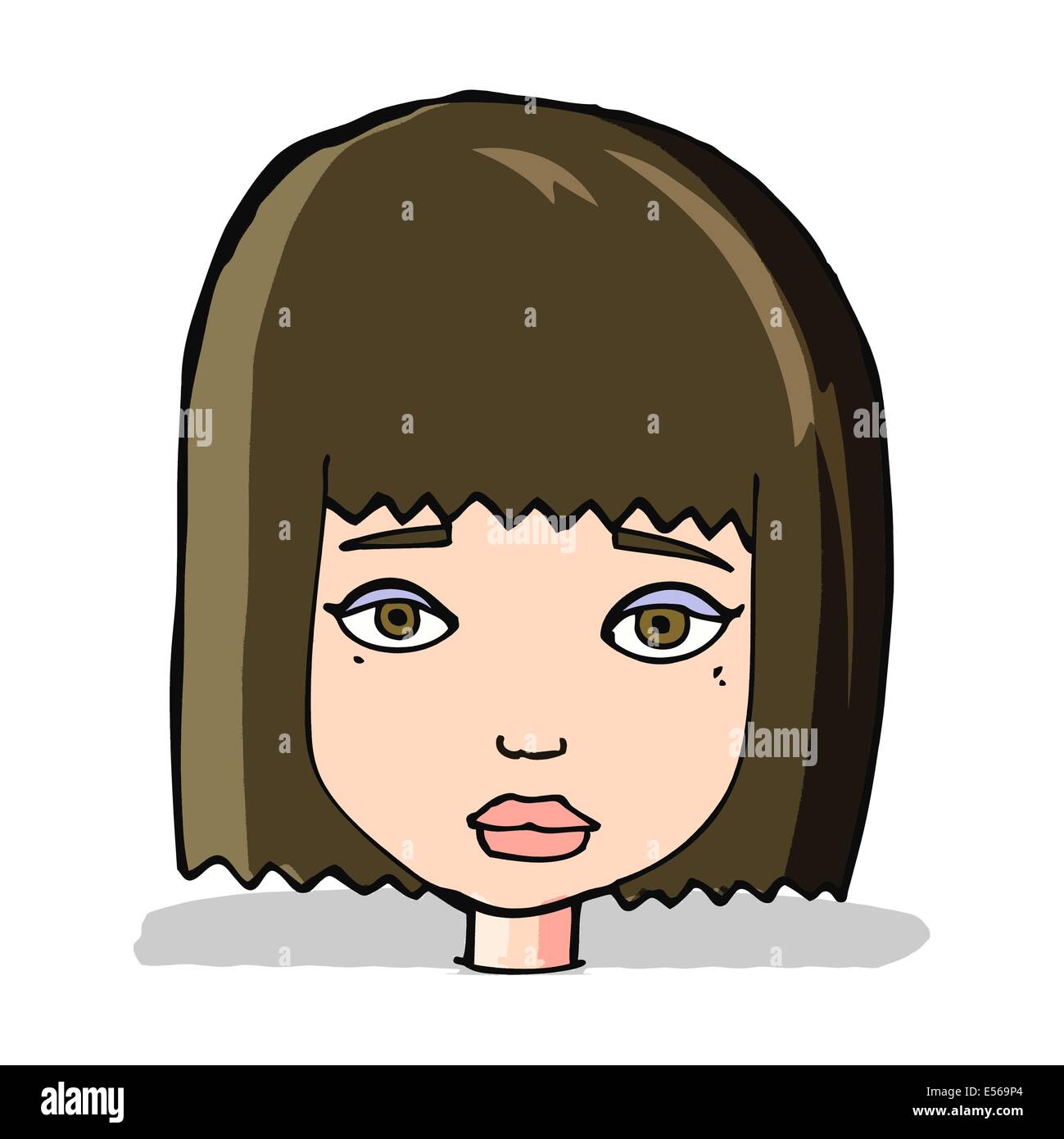 cartoon female face Stock Vector Image & Art - Alamy