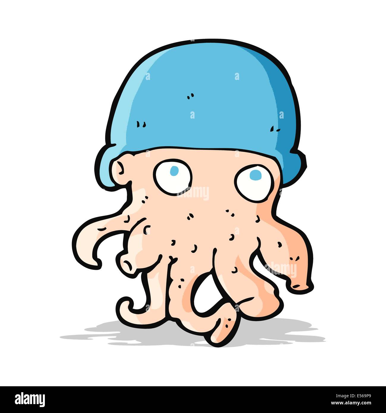 cartoon alien head wearing hat Stock Vector Image & Art - Alamy