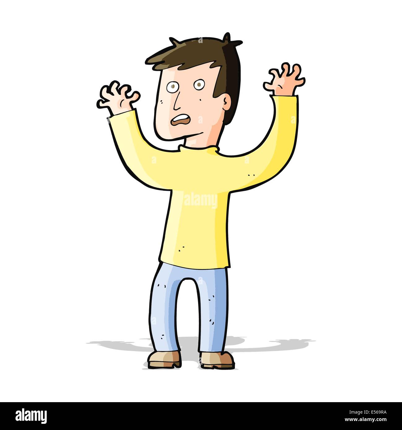 cartoon terrified man Stock Vector Image & Art - Alamy