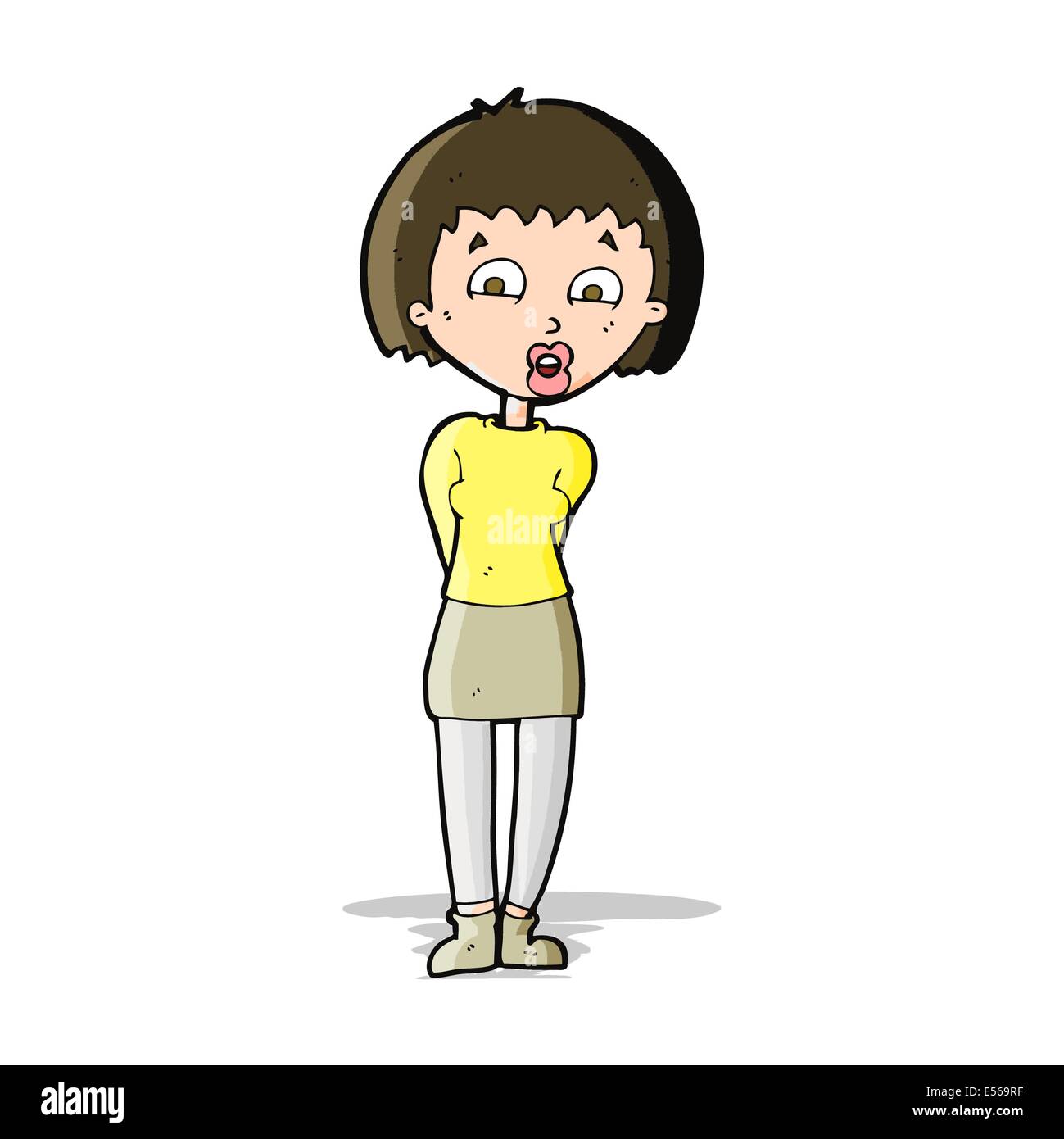 cartoon surprised woman Stock Vector Image & Art - Alamy