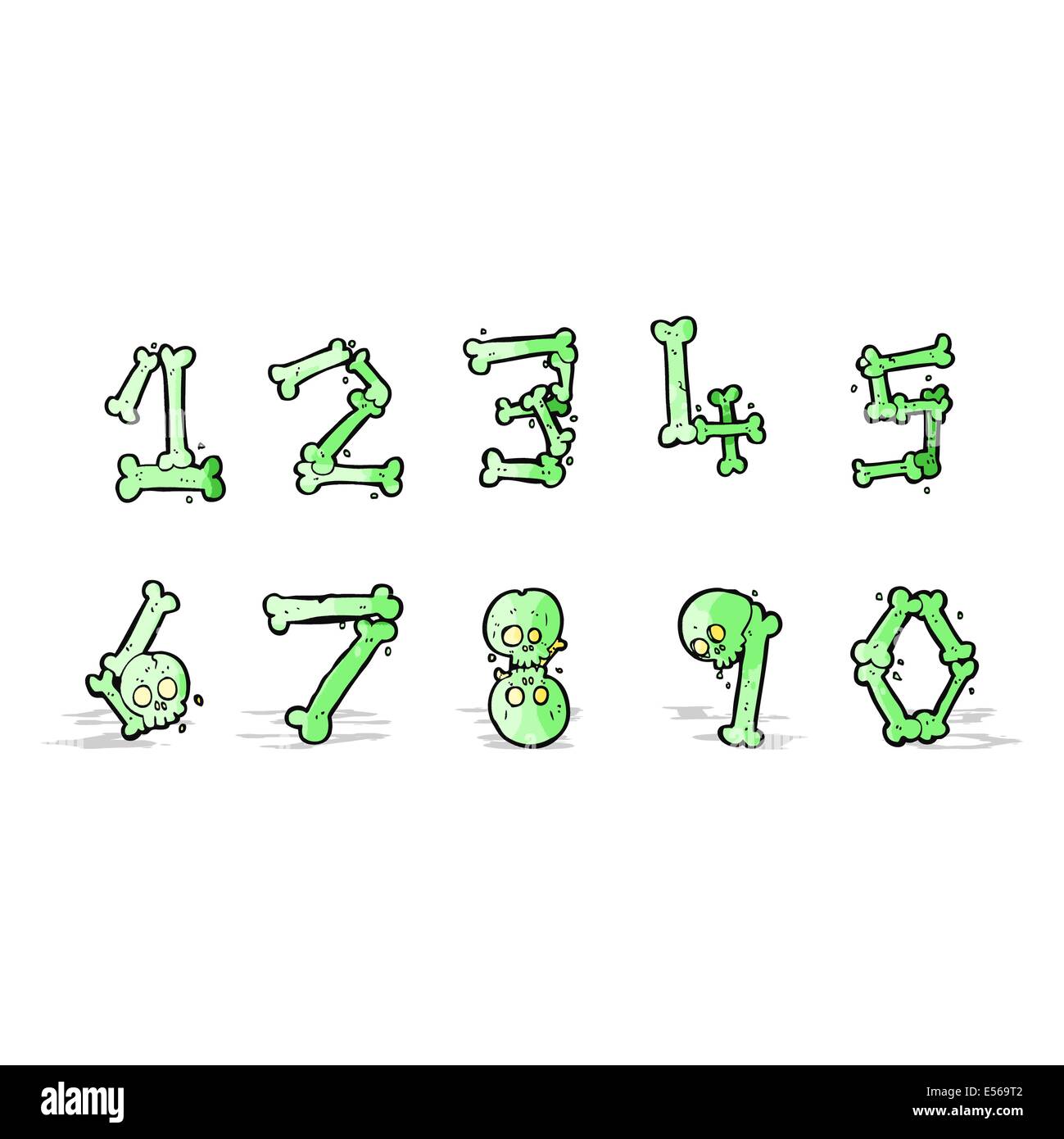 Cartoon bone numbers hi-res stock photography and images - Alamy