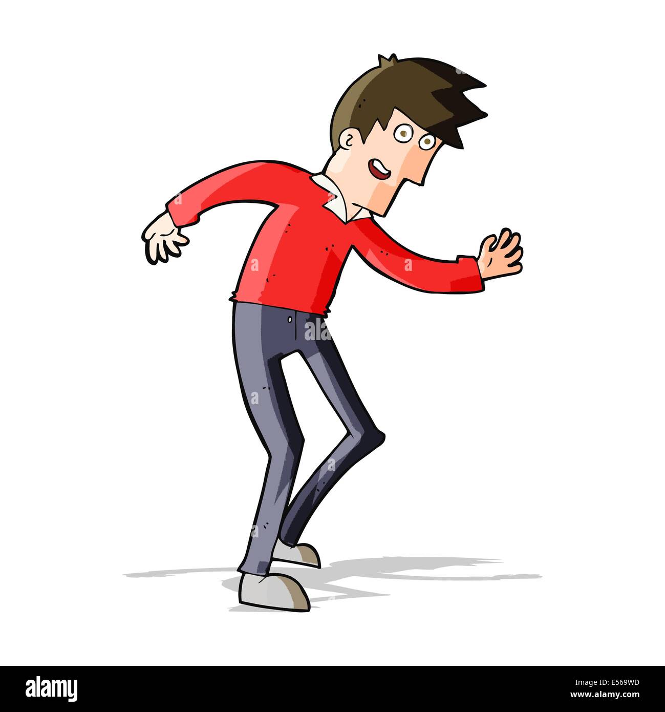 cartoon happy man dancing Stock Vector Image & Art - Alamy