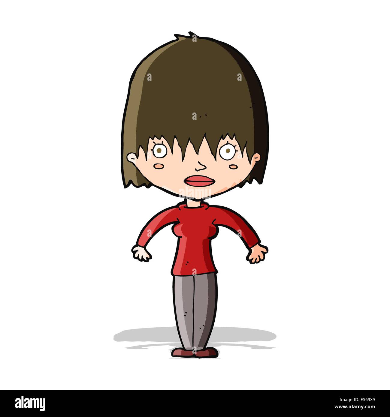 cartoon woman staring Stock Vector Image & Art - Alamy