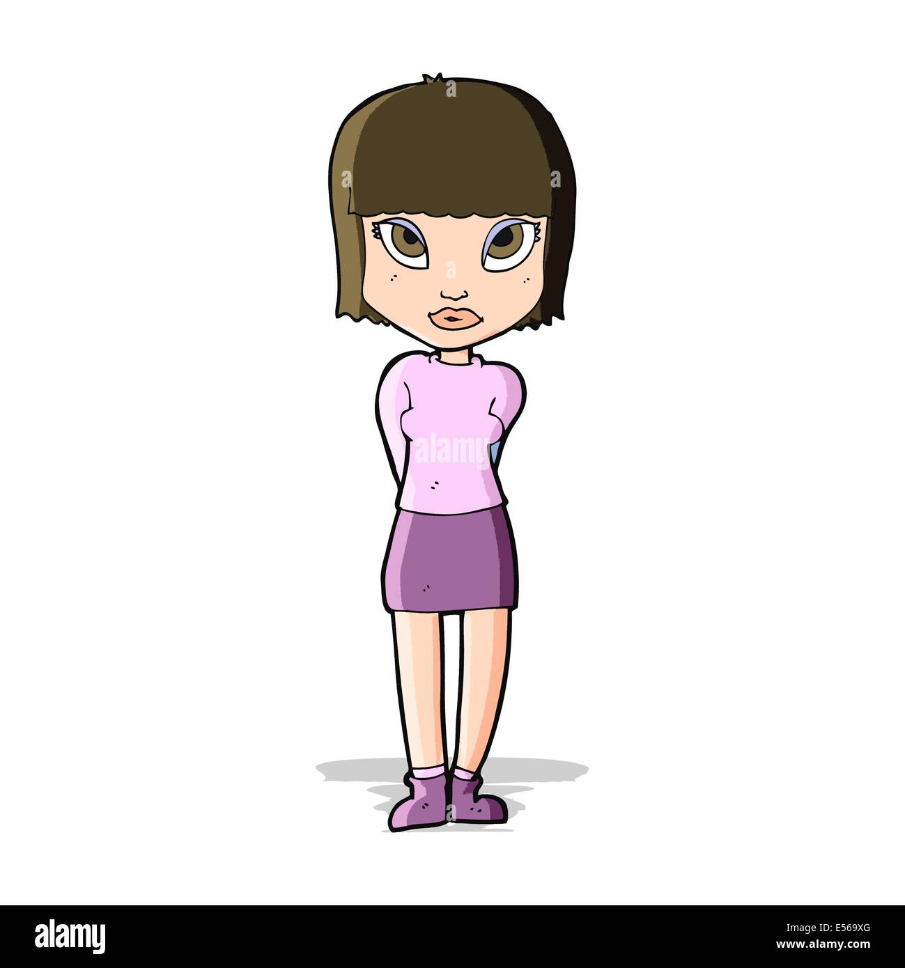 cartoon woman standing Stock Vector Image & Art - Alamy