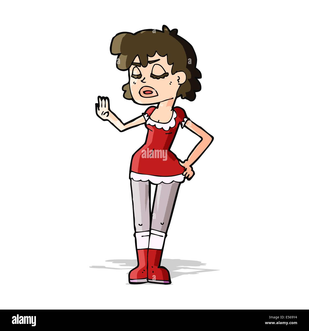 cartoon woman making dismissive gesture Stock Vector Image & Art - Alamy