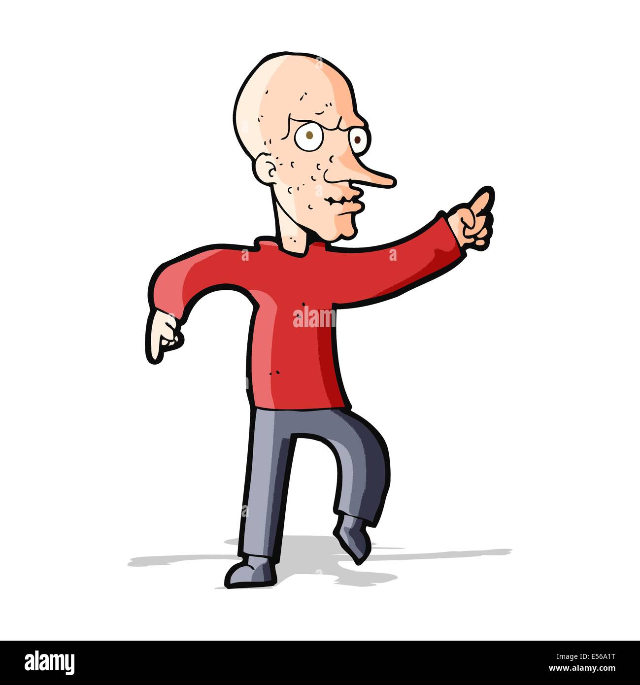 cartoon angry old man Stock Vector Image & Art - Alamy