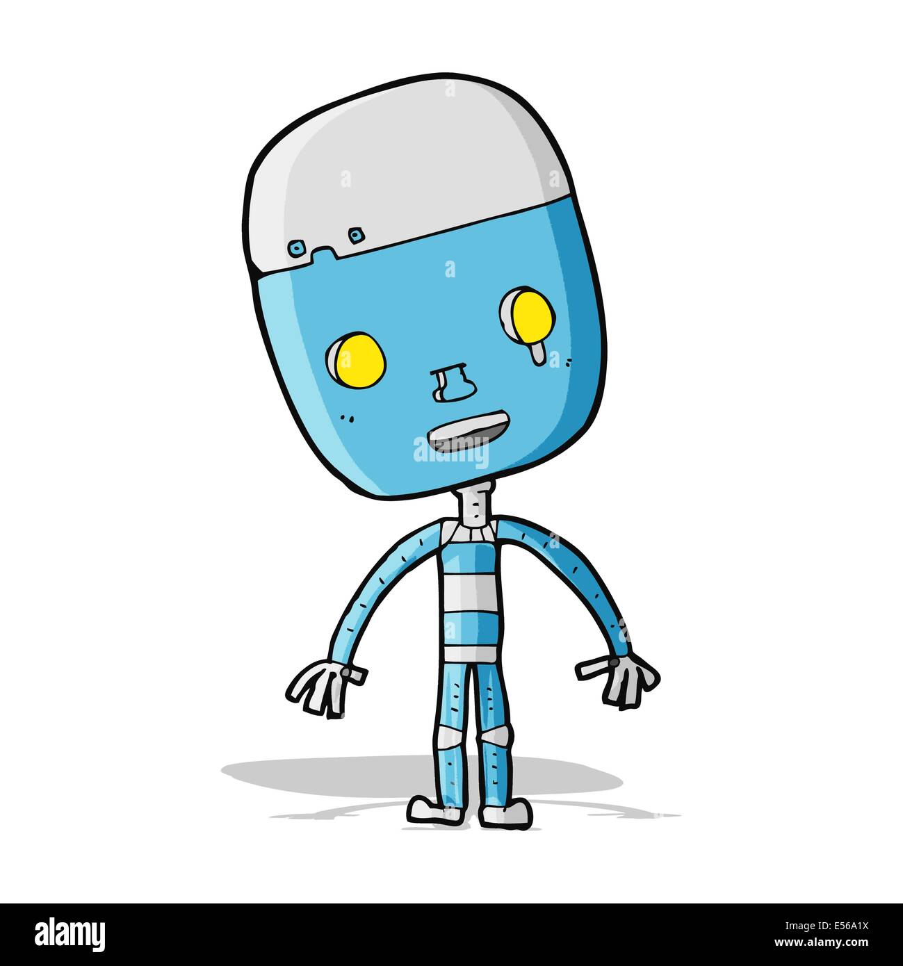 cartoon sad robot Stock Vector Image & Art - Alamy