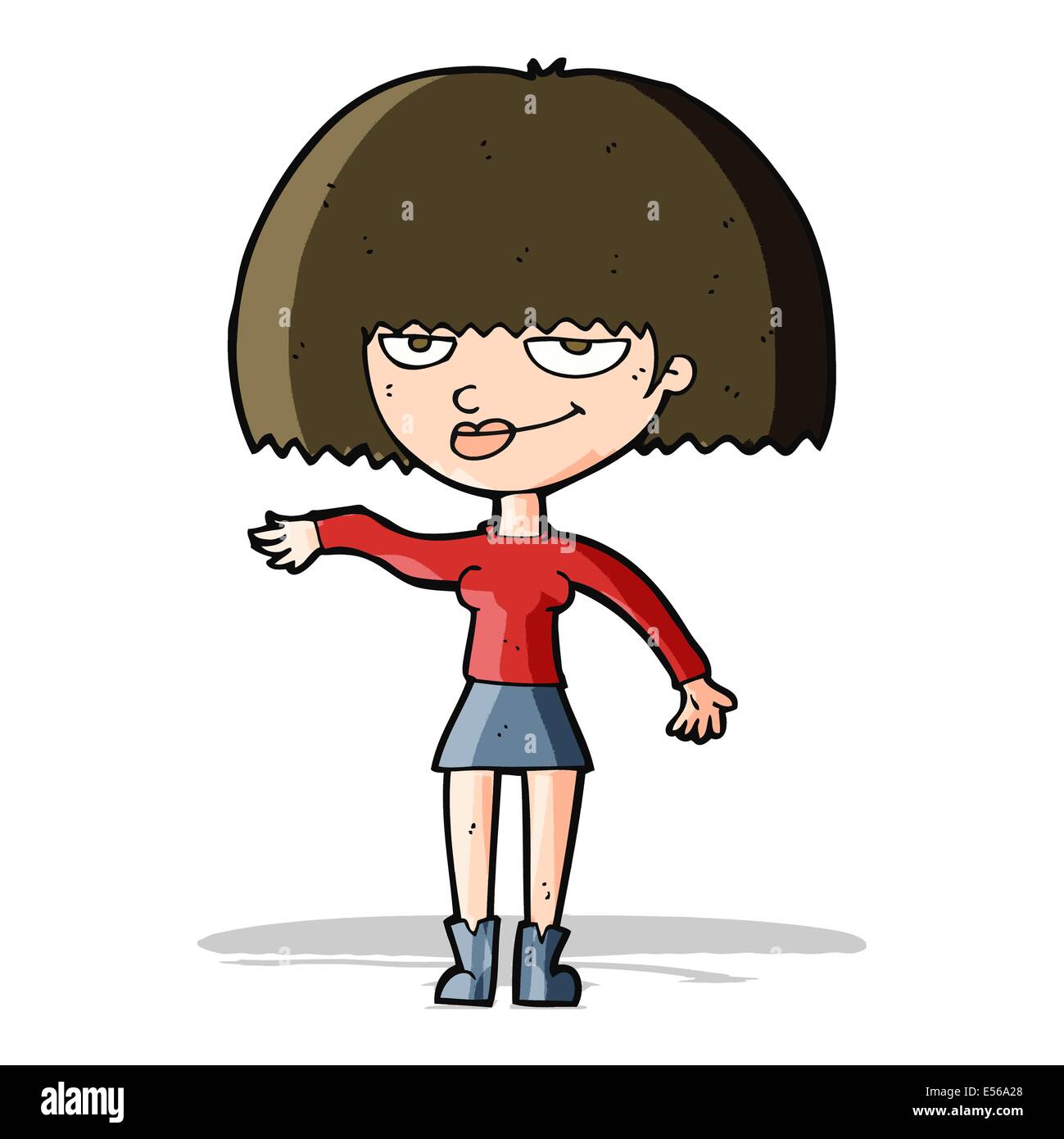cartoon smug woman making dismissive gesture Stock Vector Image & Art ...