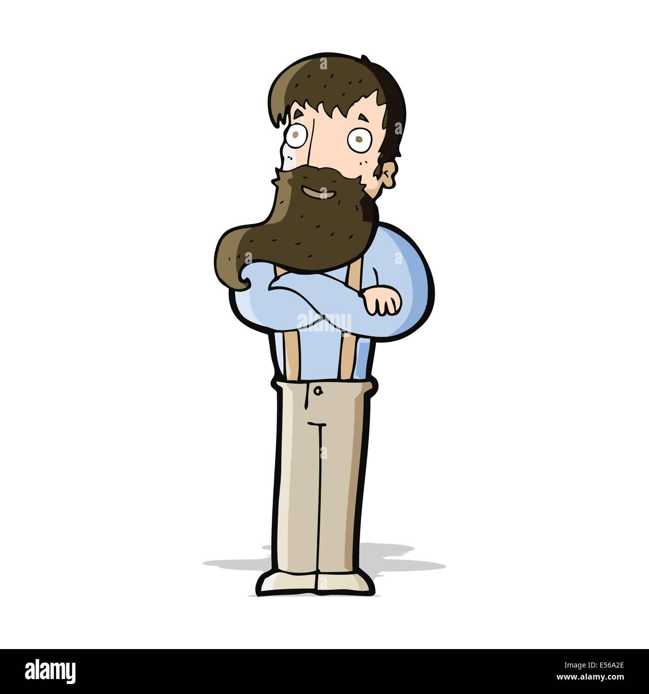 cartoon bearded hipster man Stock Vector Image & Art - Alamy