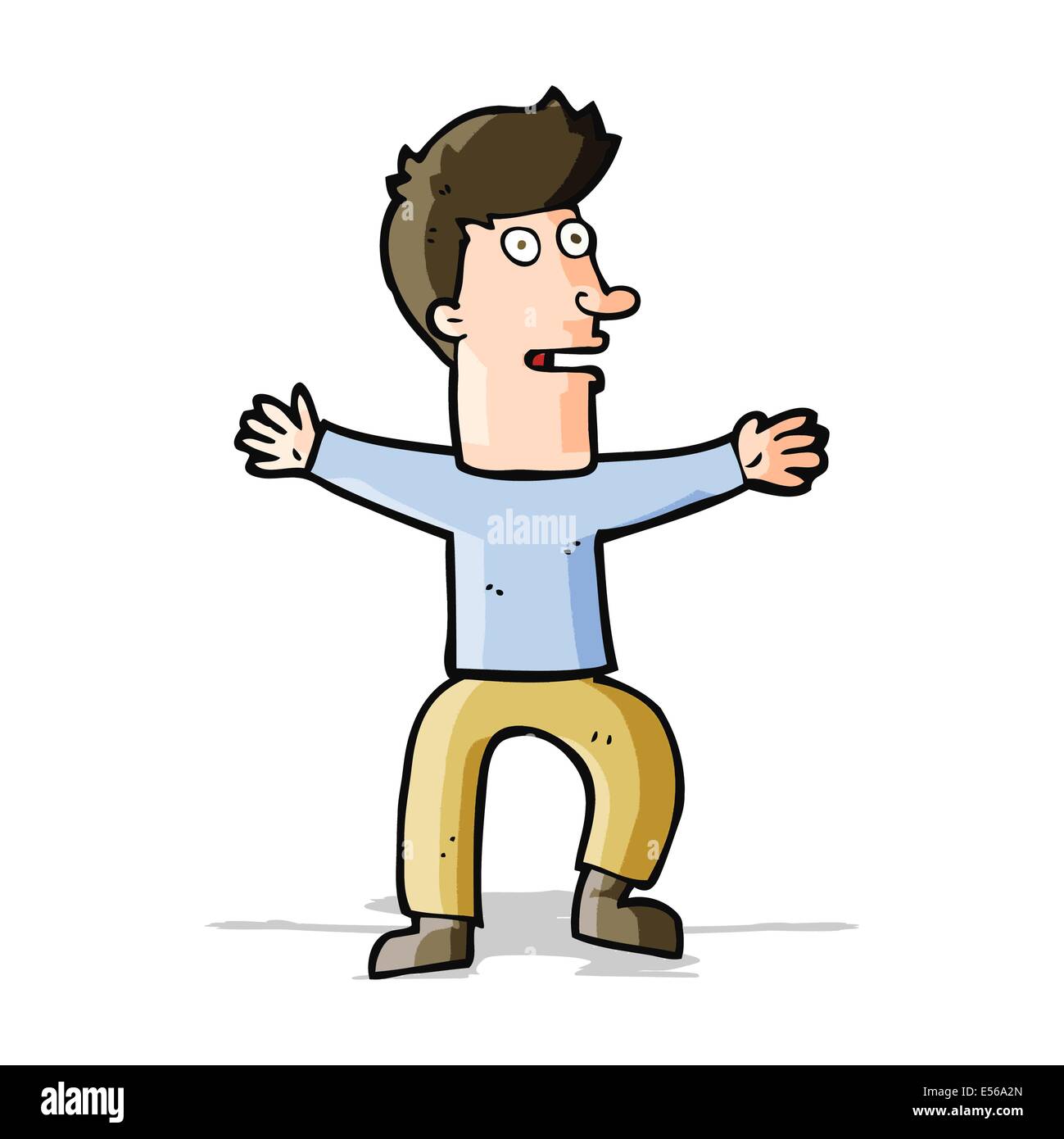 cartoon startled man Stock Vector Image & Art - Alamy