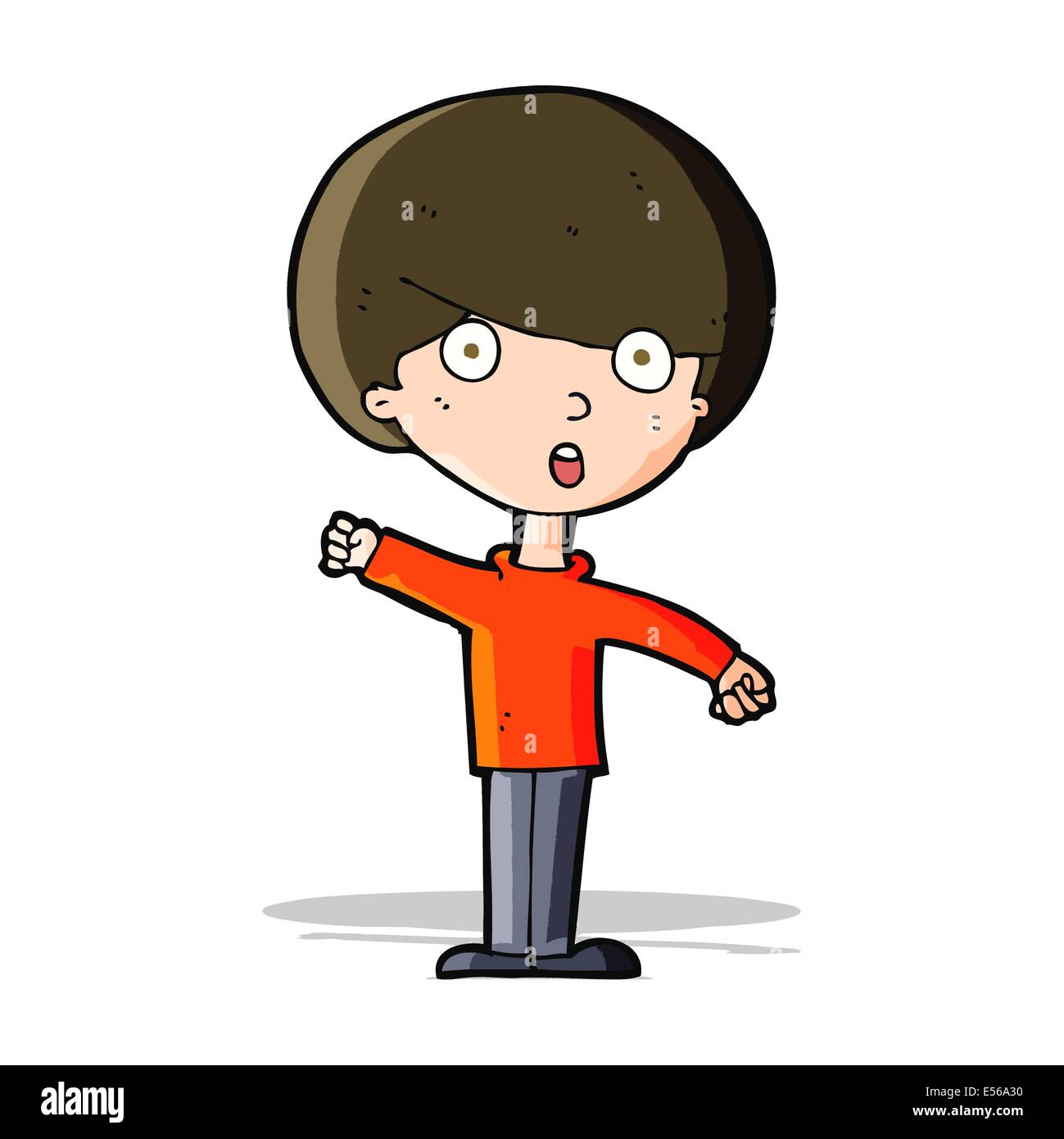 cartoon shocked boy Stock Vector Image & Art - Alamy
