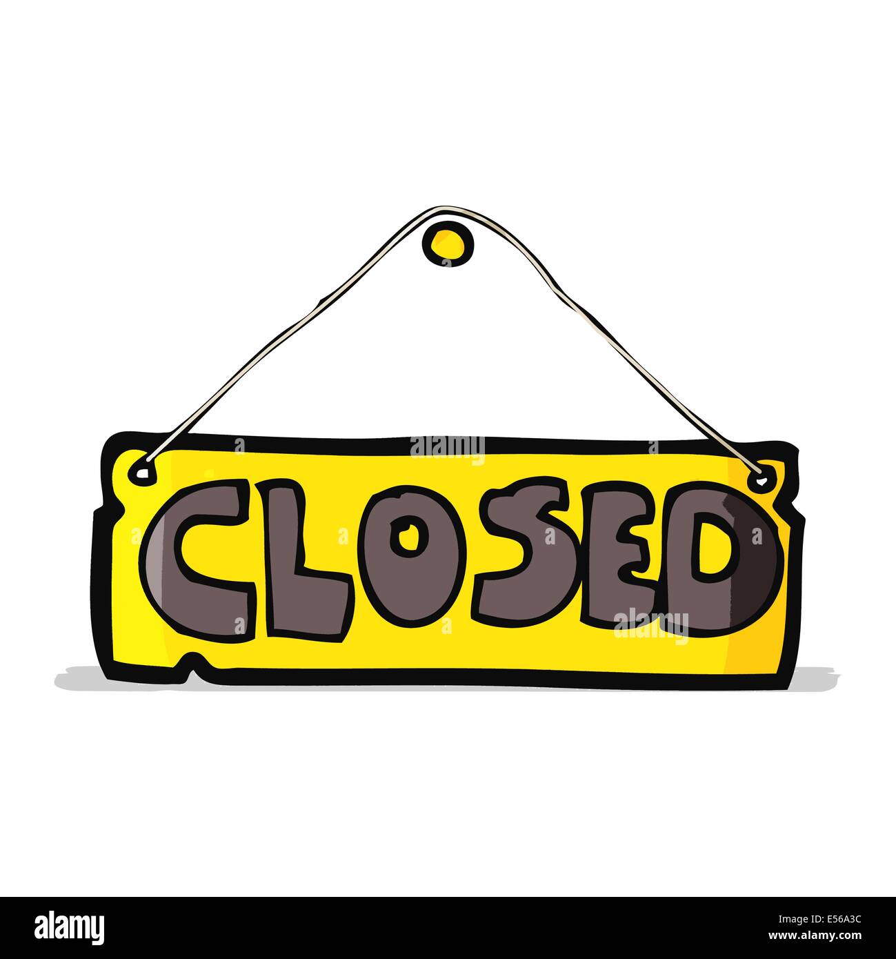 Cartoon closed shop sign hi-res stock photography and images - Alamy
