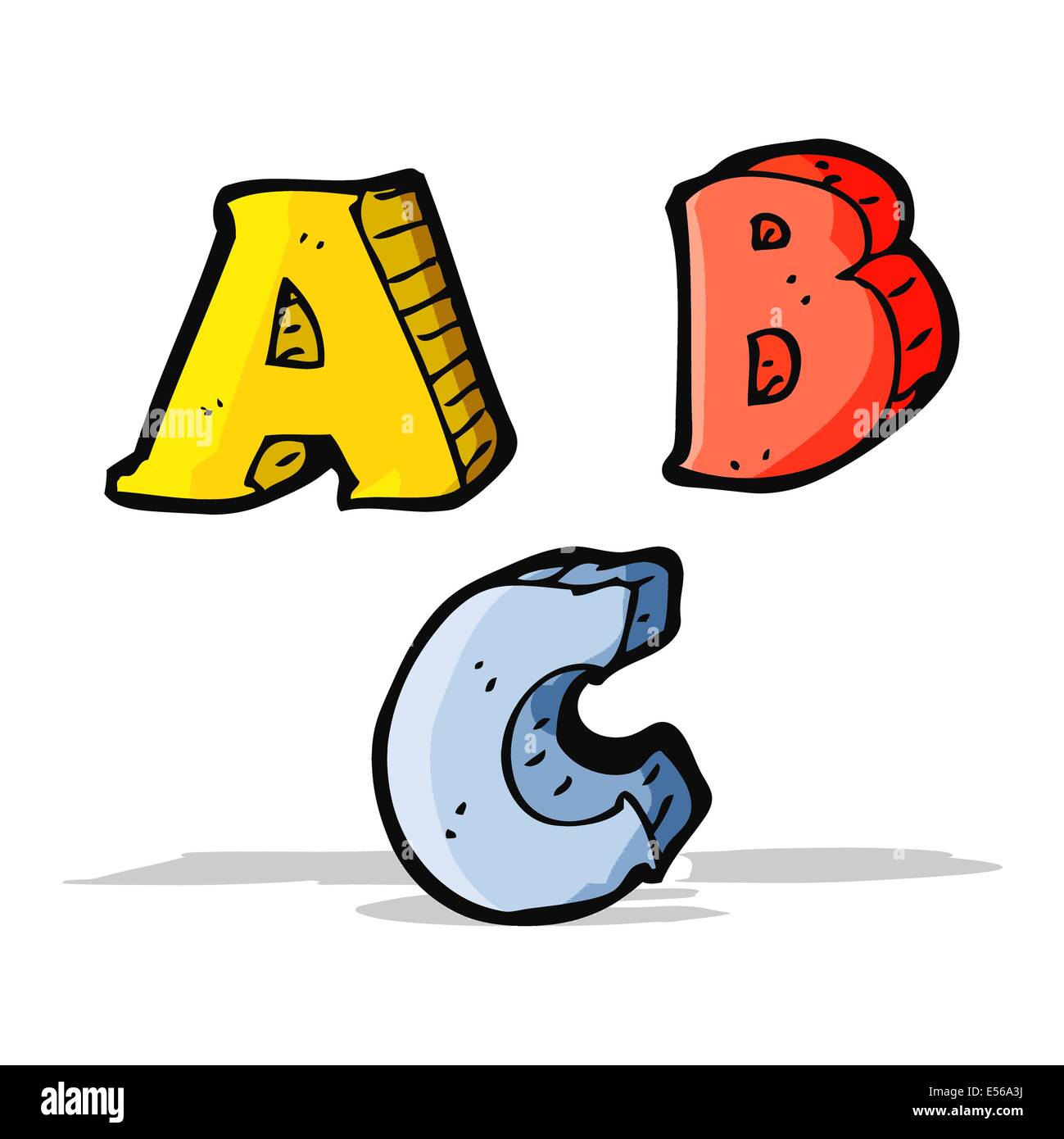 cartoon ABC letters Stock Vector Image & Art - Alamy