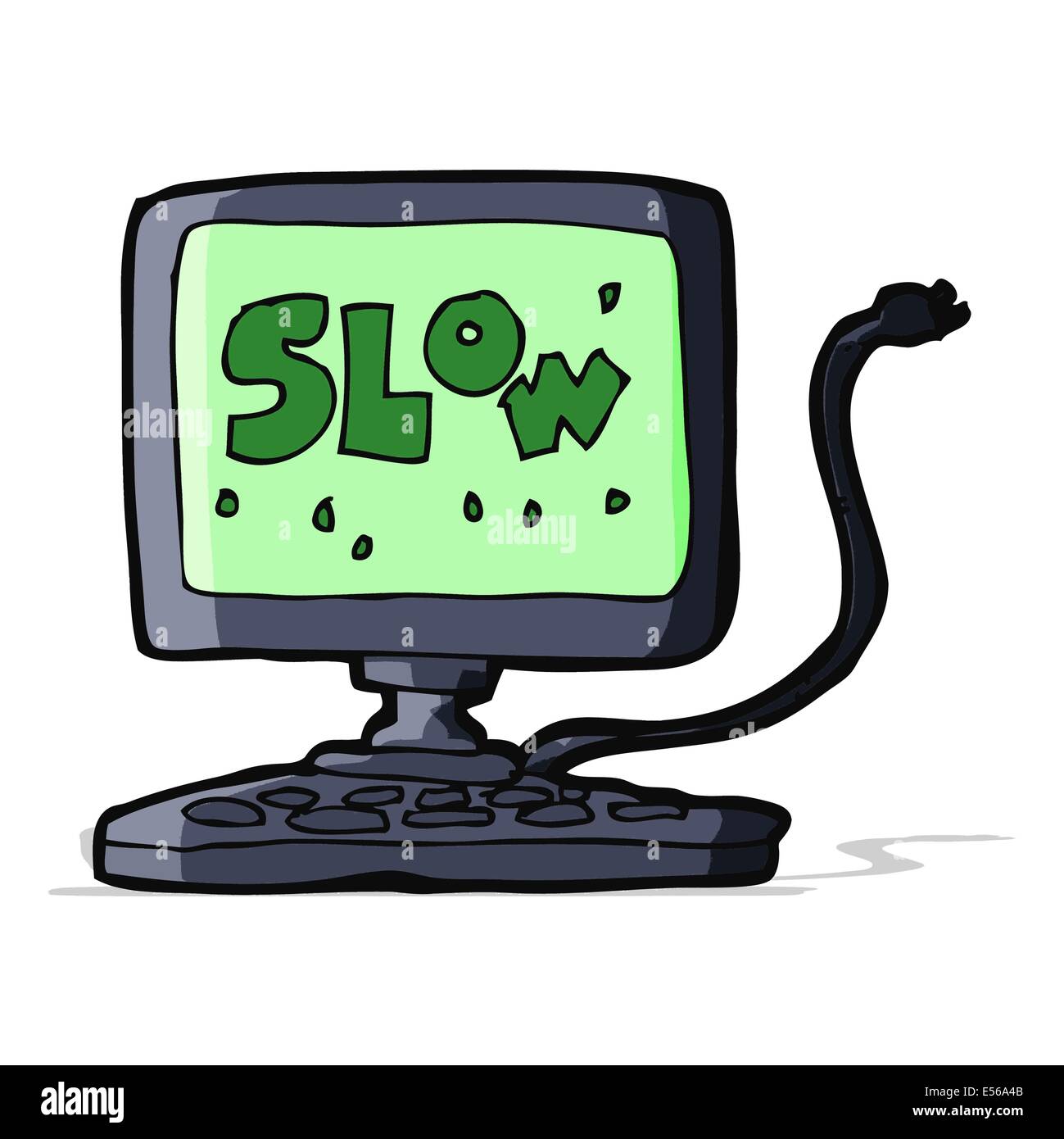 cartoon slow computer Stock Vector Image & Art - Alamy