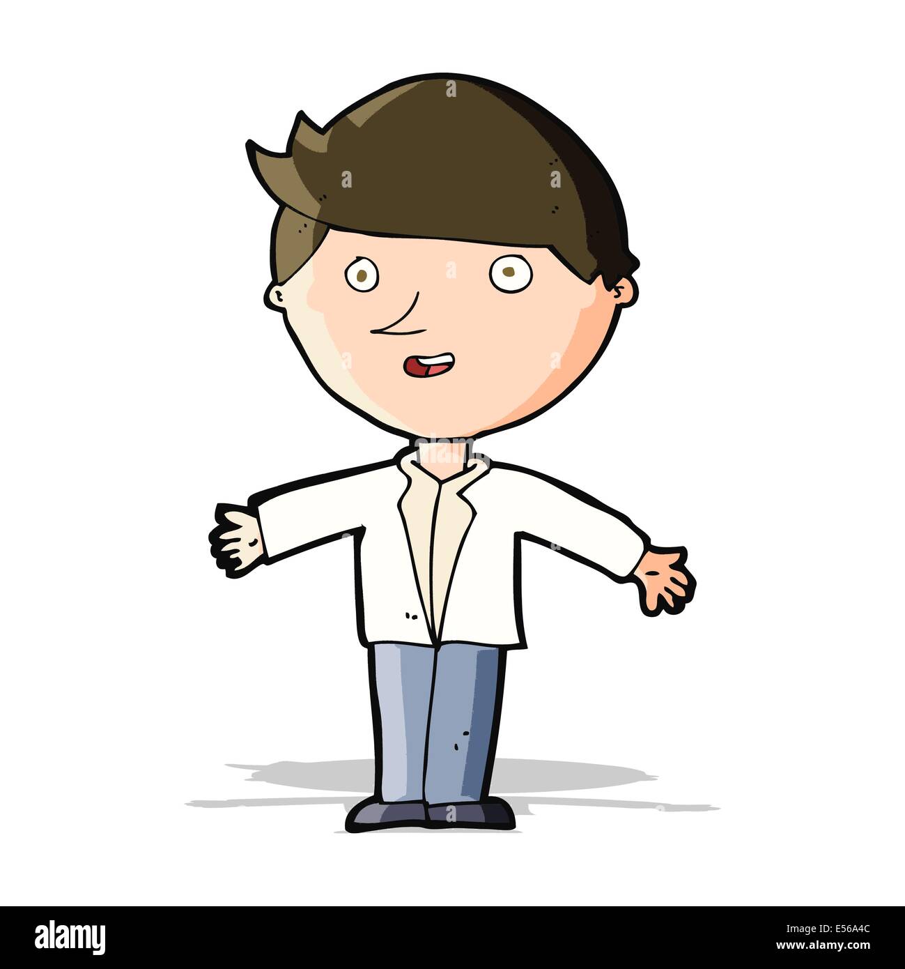 Cartoon man in casual jacket Cut Out Stock Images & Pictures - Alamy