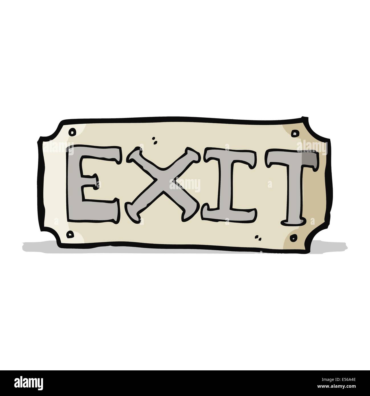 cartoon exit sign Stock Vector Image & Art - Alamy