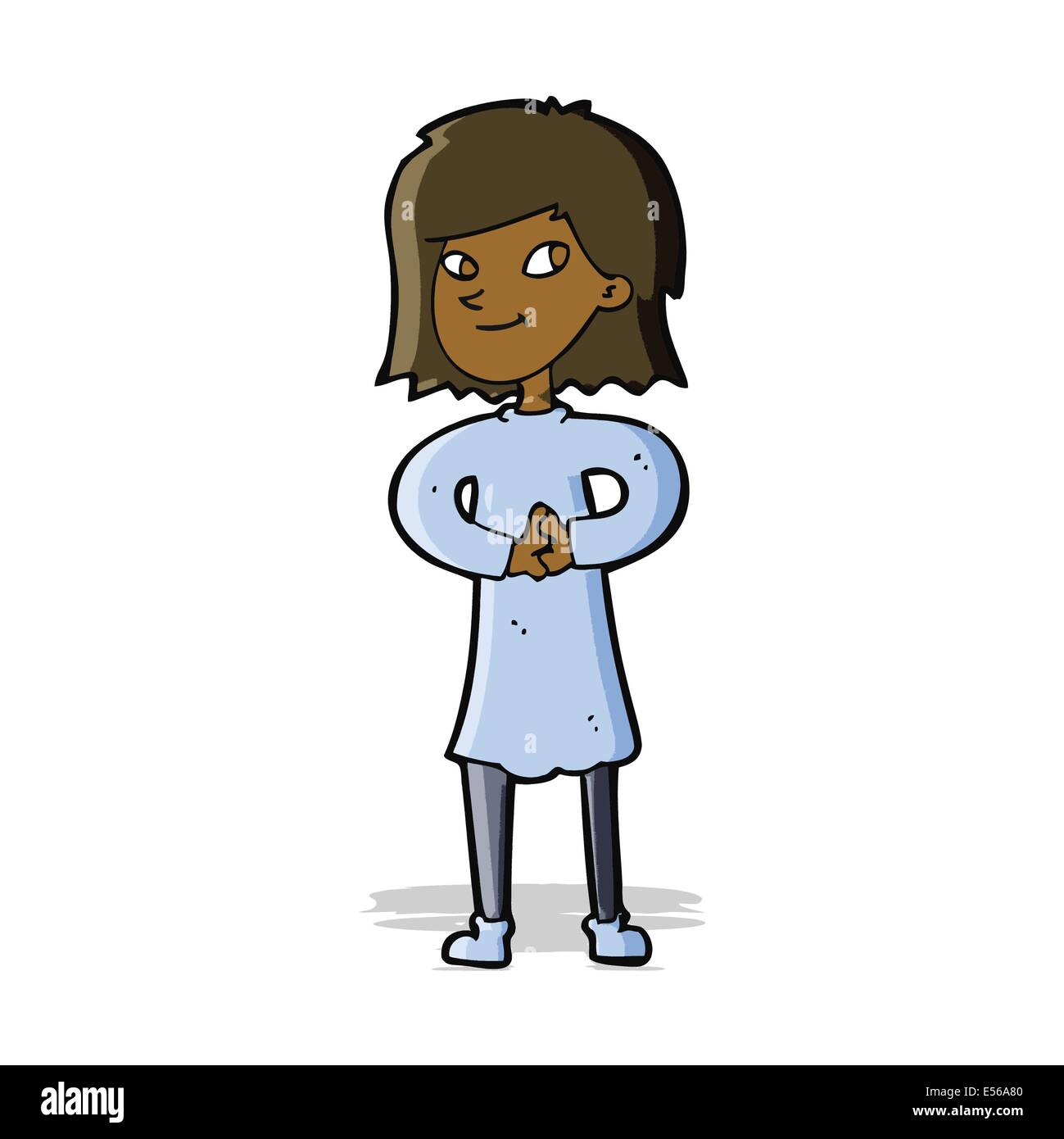 cartoon happy woman Stock Vector Image & Art - Alamy