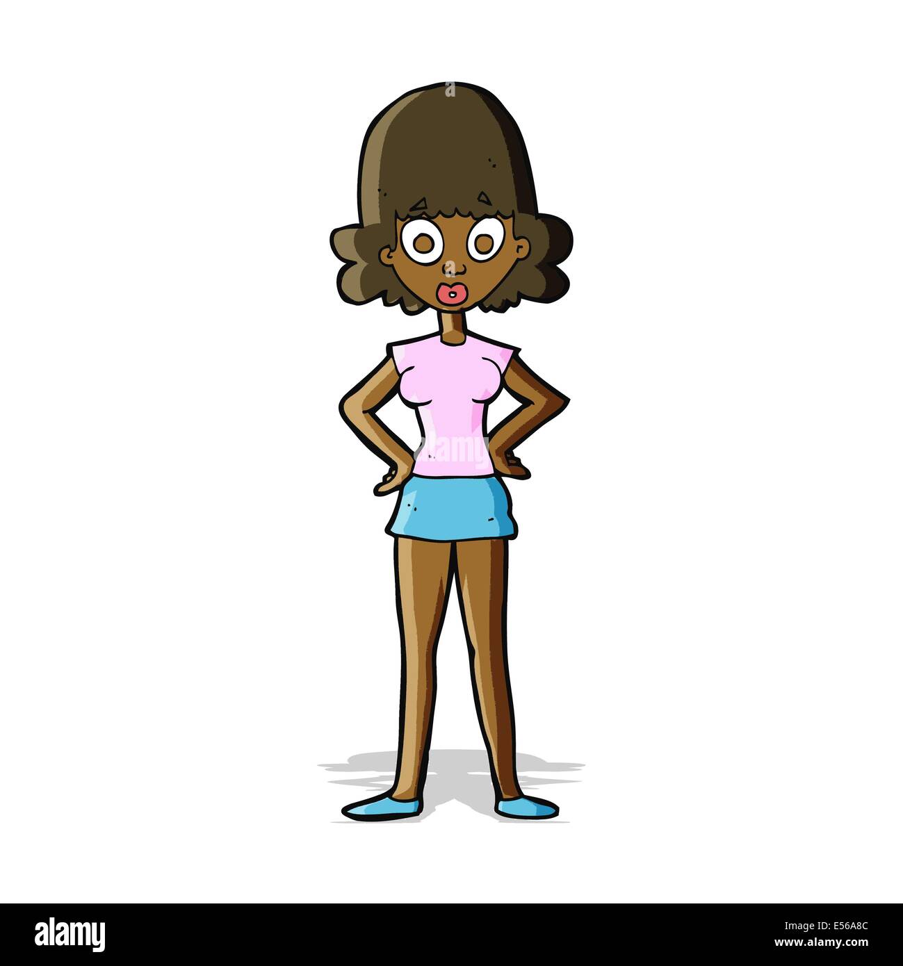 cartoon surprised woman Stock Vector Image & Art - Alamy