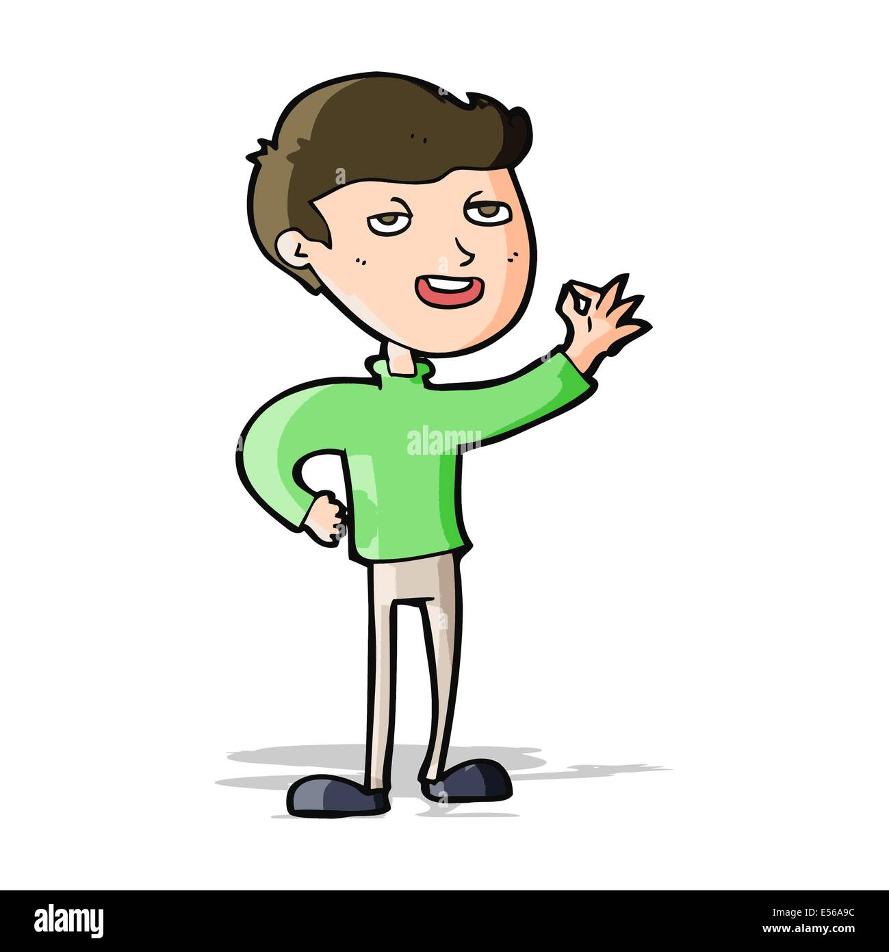 cartoon man making excellent gesture Stock Vector Image & Art - Alamy