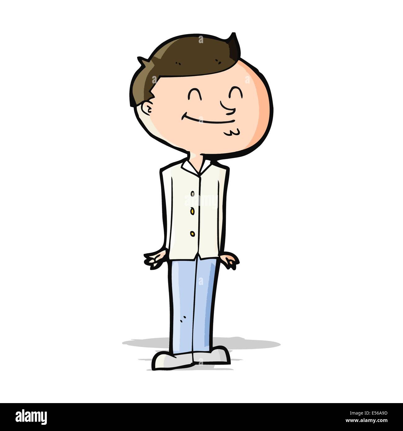 cartoon smiling man Stock Vector Image & Art - Alamy
