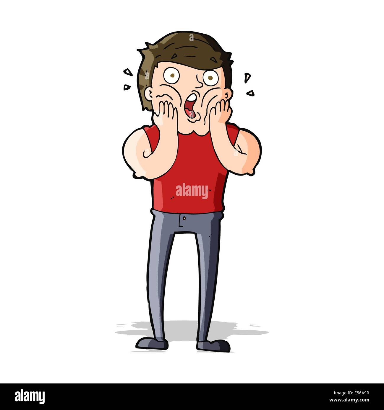 cartoon gasping man Stock Vector Image & Art - Alamy