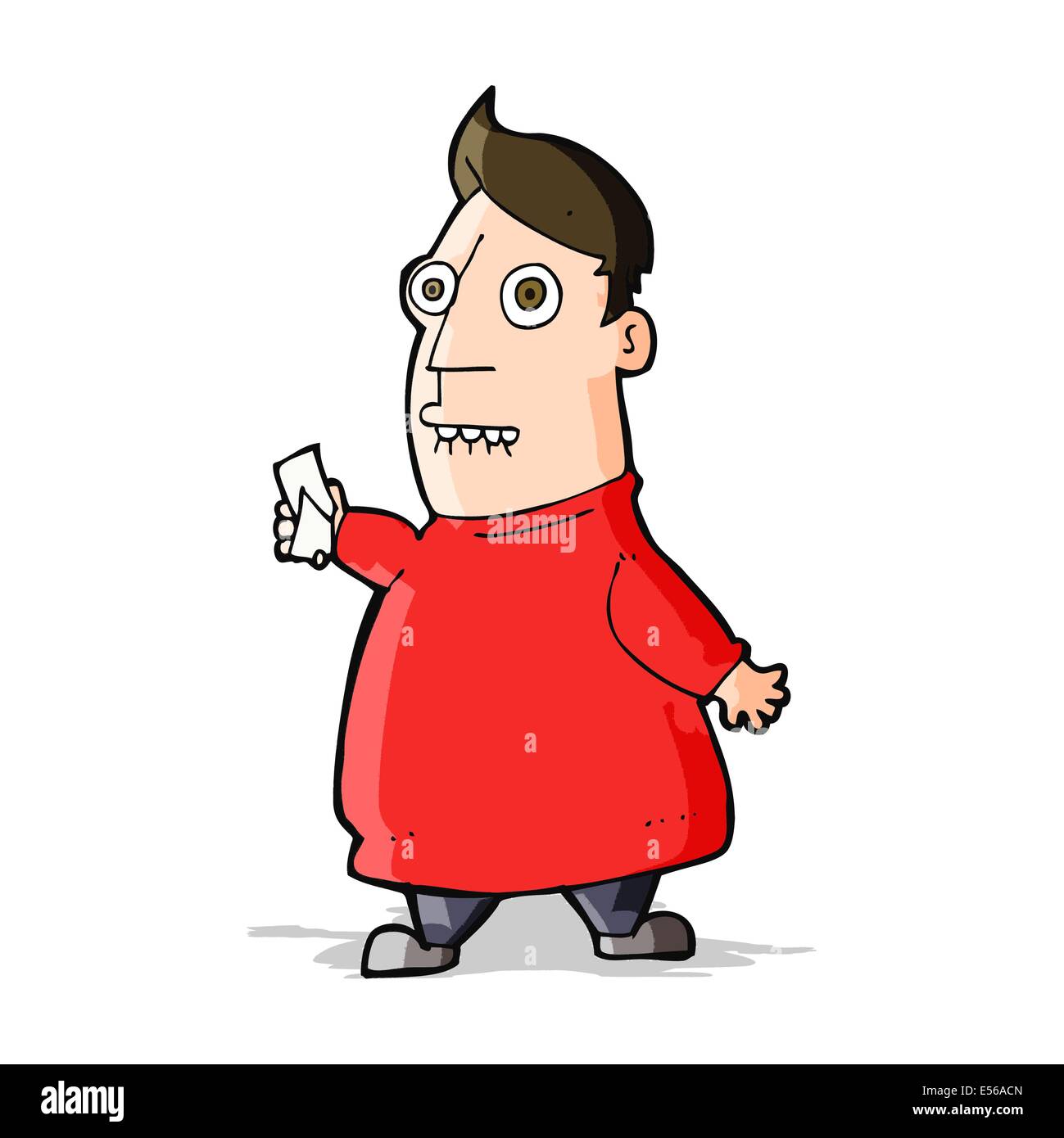 cartoon nervous man with tickets Stock Vector Image & Art - Alamy