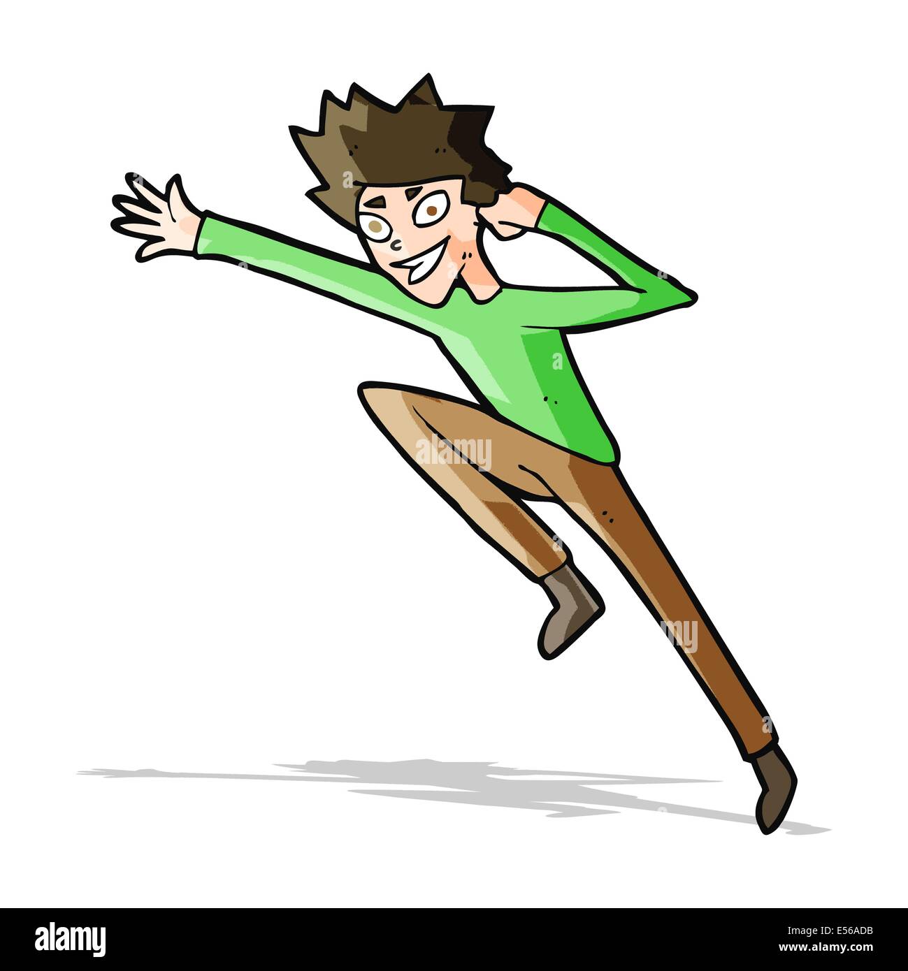 cartoon jumping man Stock Vector Image & Art - Alamy