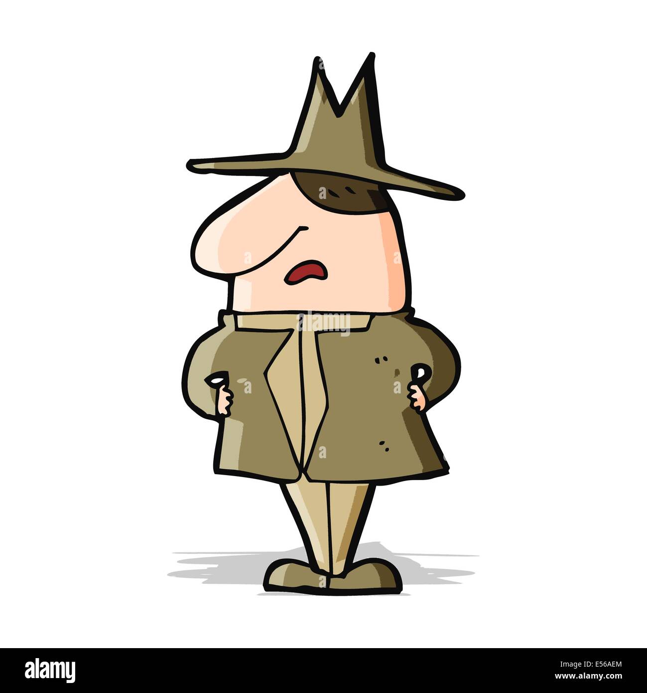 cartoon man in coat and hat Stock Vector Image & Art - Alamy
