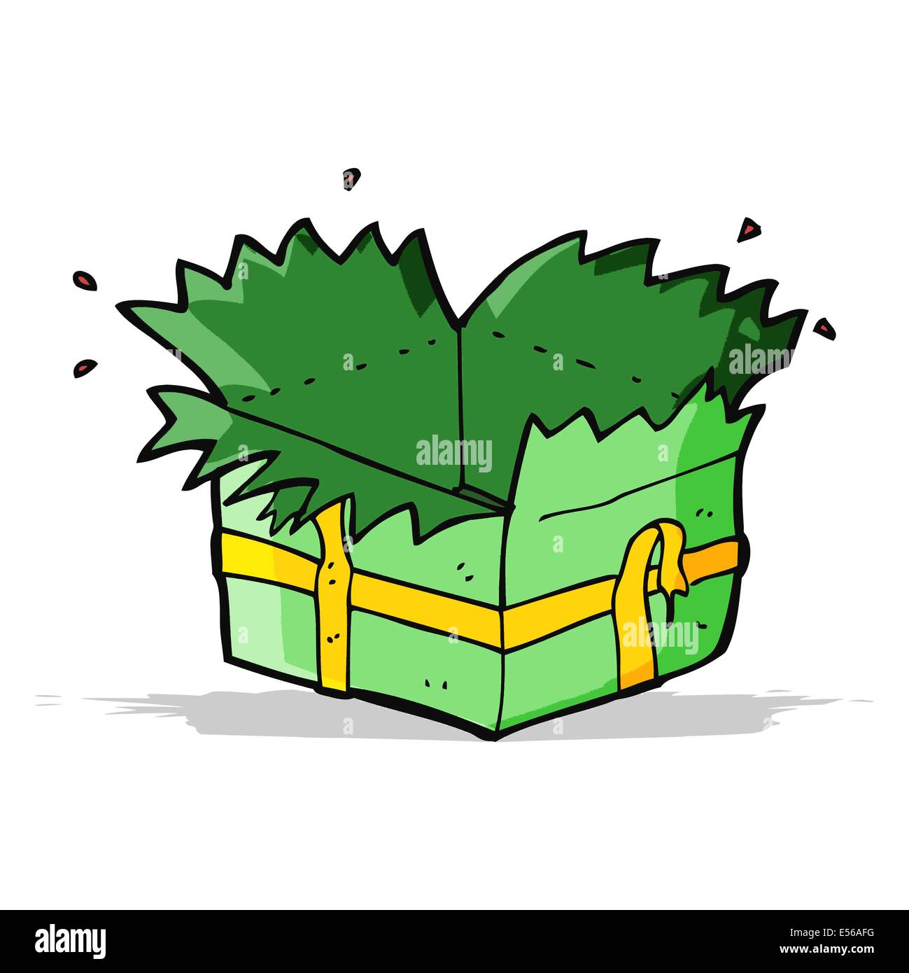 cartoon open present Stock Vector Image & Art - Alamy