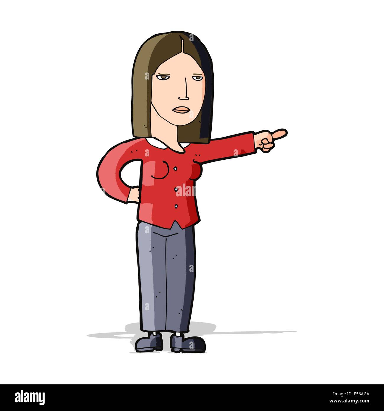cartoon woman pointing Stock Vector Image & Art - Alamy