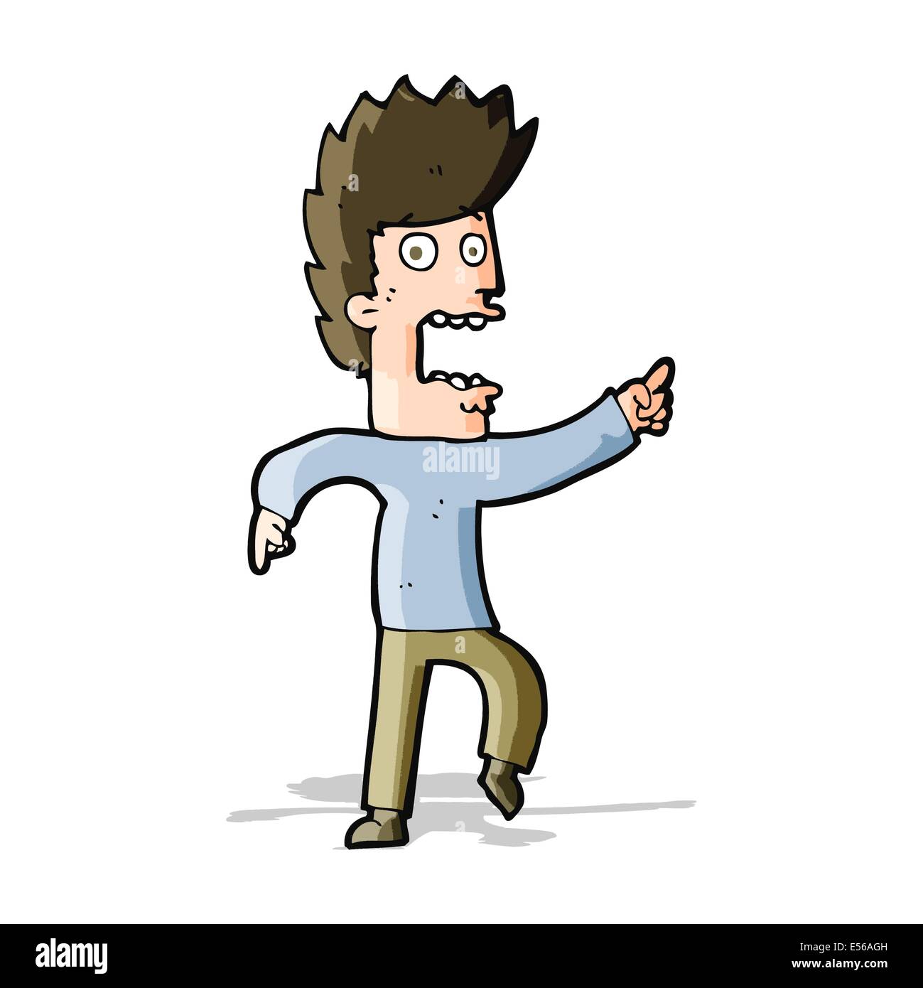 cartoon terrified man Stock Vector Image & Art - Alamy