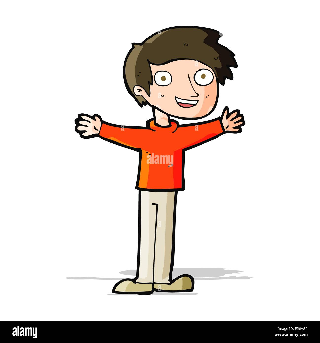 cartoon enthusiastic man Stock Vector Image & Art - Alamy