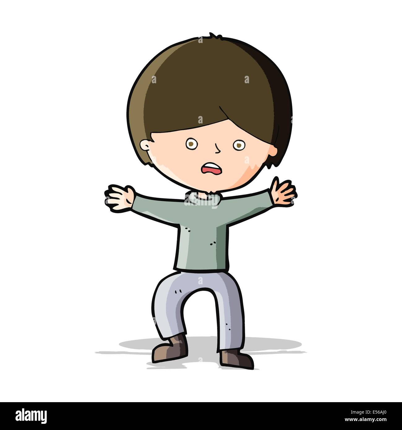 cartoon boy panicking Stock Vector Image & Art - Alamy