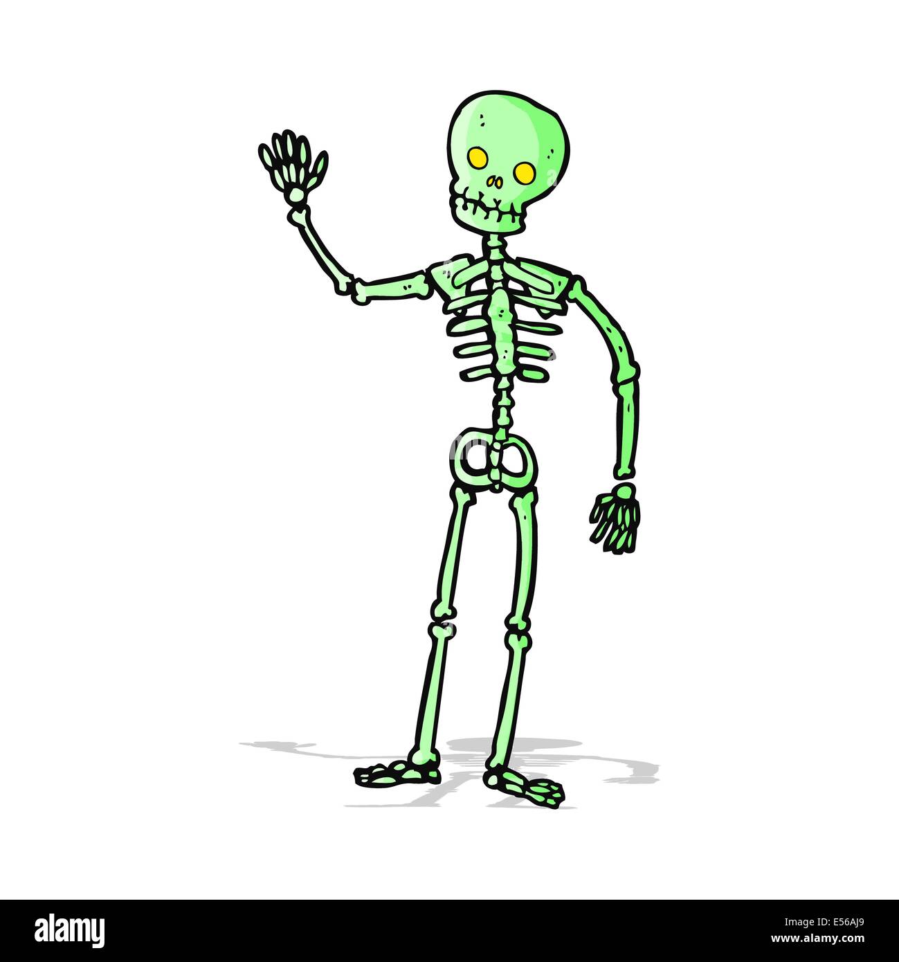 cartoon waving skeleton Stock Vector Image & Art - Alamy