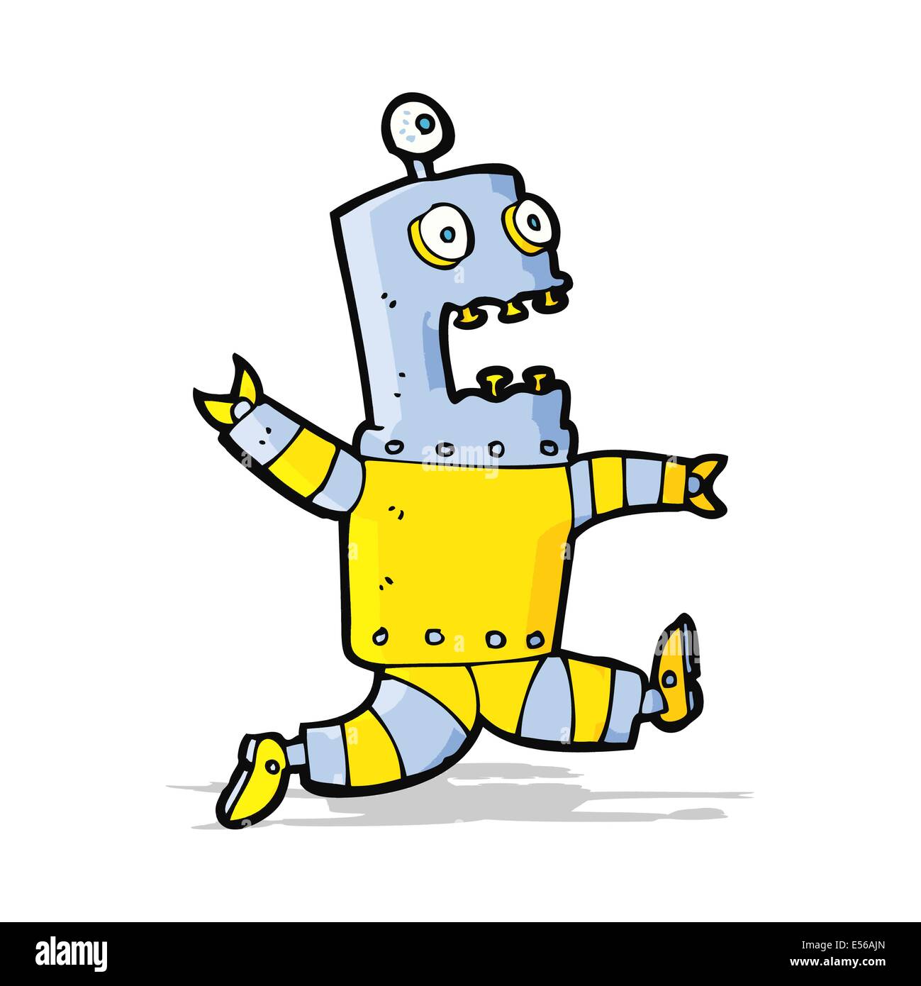 cartoon terrified robot Stock Vector Image & Art - Alamy
