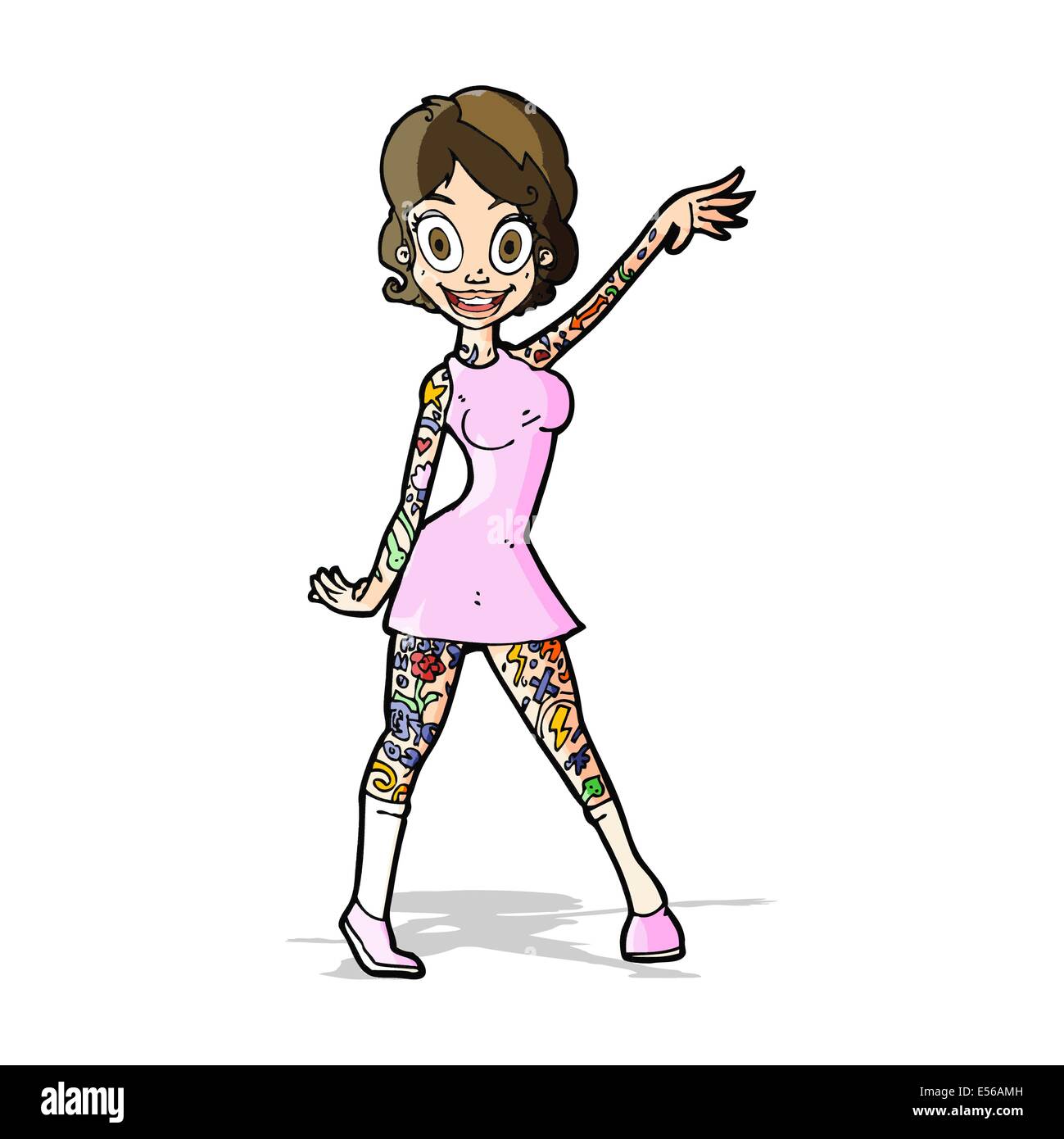 Cartoon Lady Tattoos