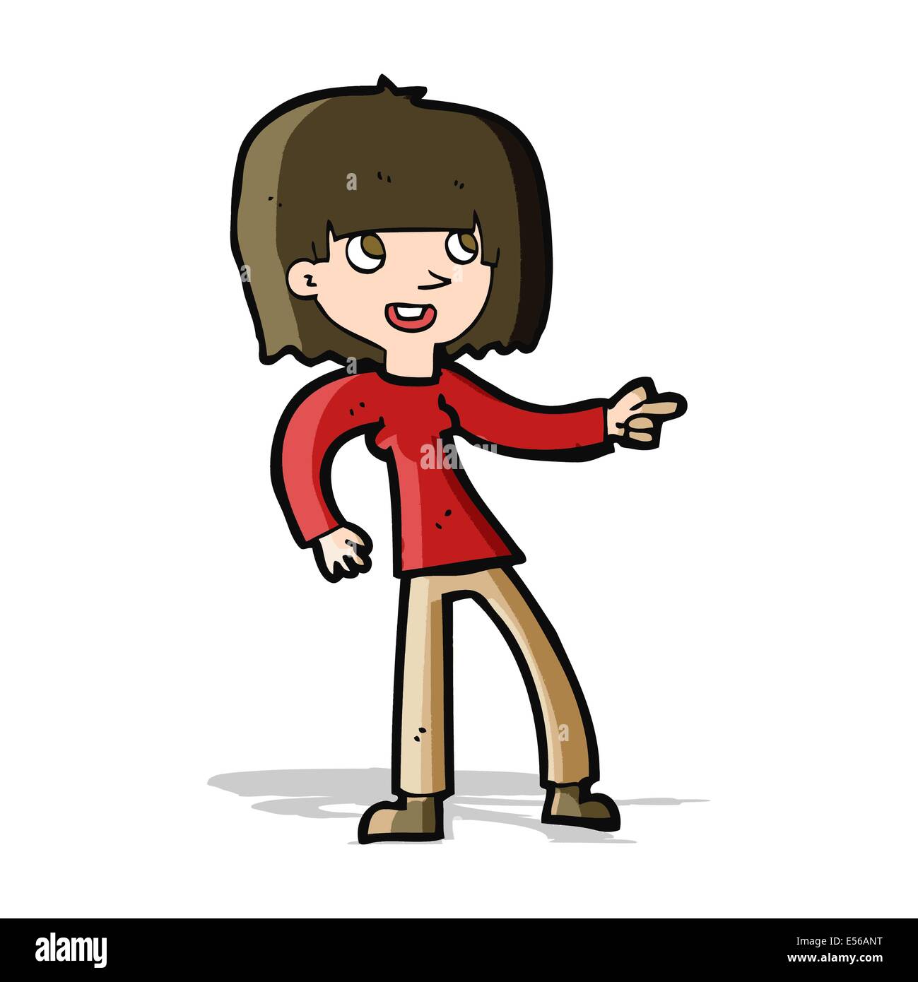 cartoon girl pointing Stock Vector Image & Art - Alamy