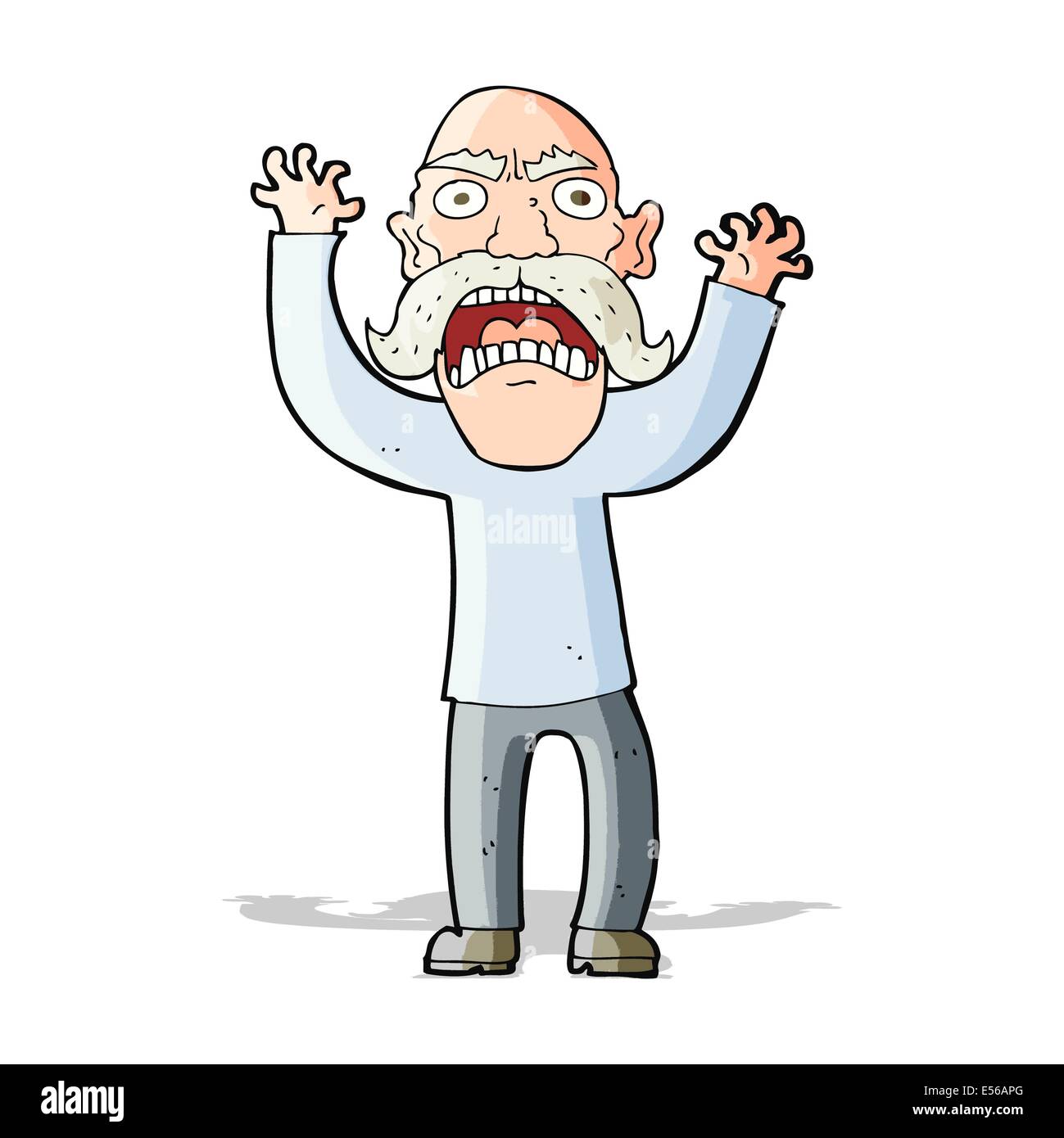cartoon angry old man Stock Vector Image & Art - Alamy